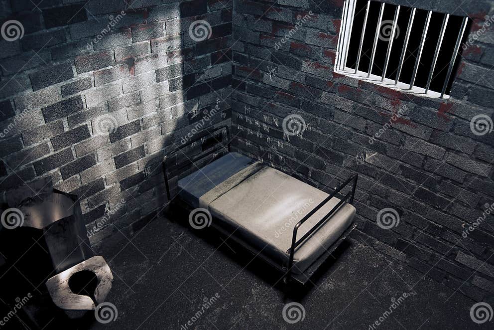Dark prison cell at night stock image. Image of coop - 16388023