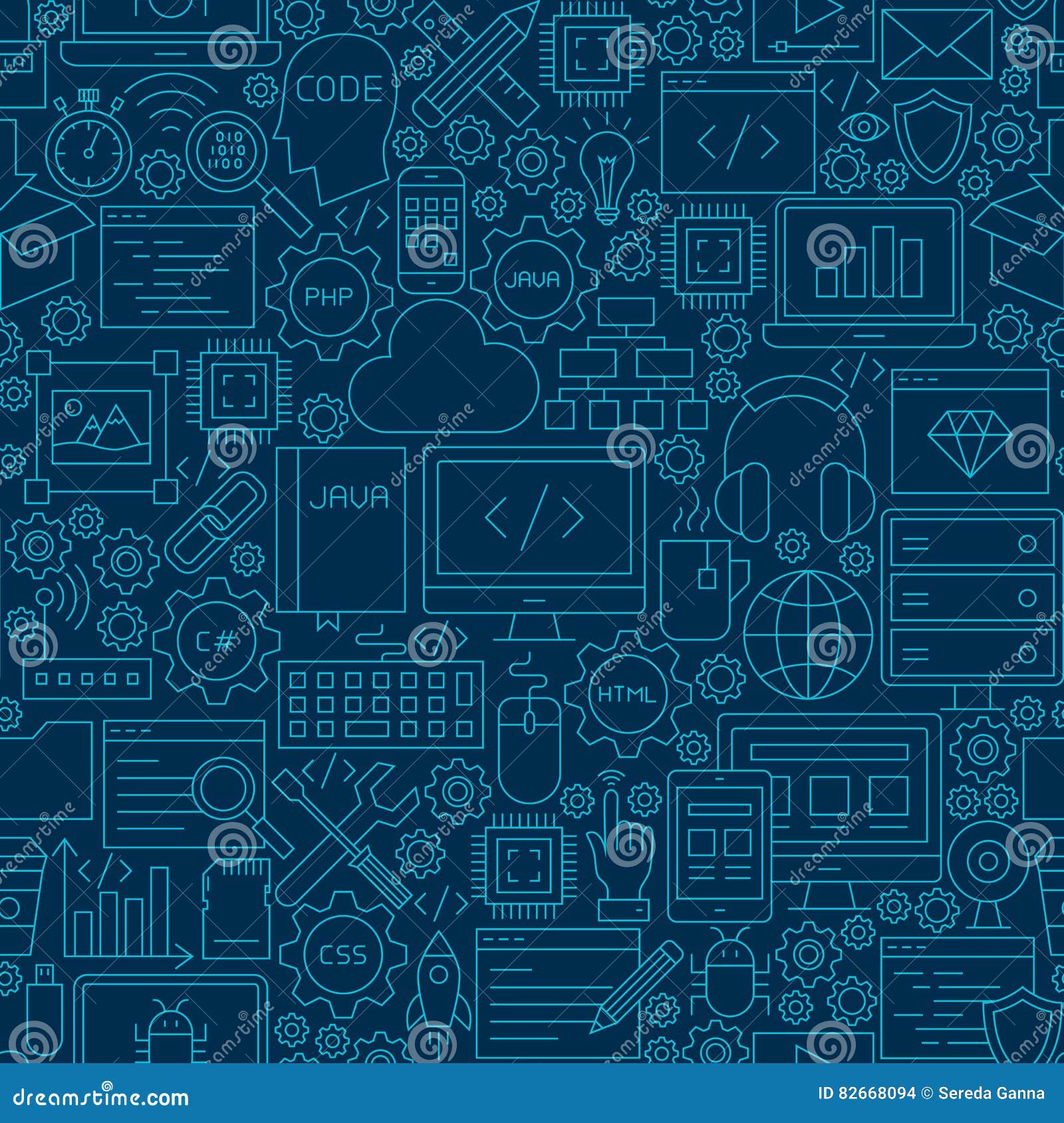 Programming Line Icons Linear Set Quality Vector Line Set Such As