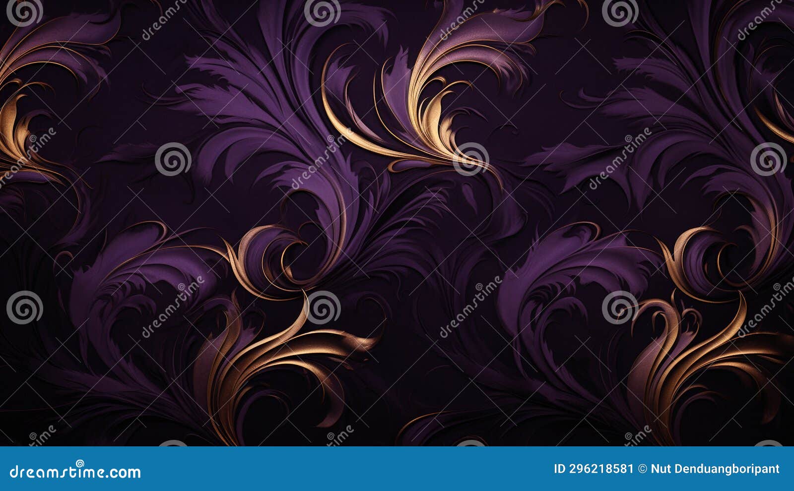 Dark Purple and Gold Abstract Pattern Wallpaper Elegant Stock ...