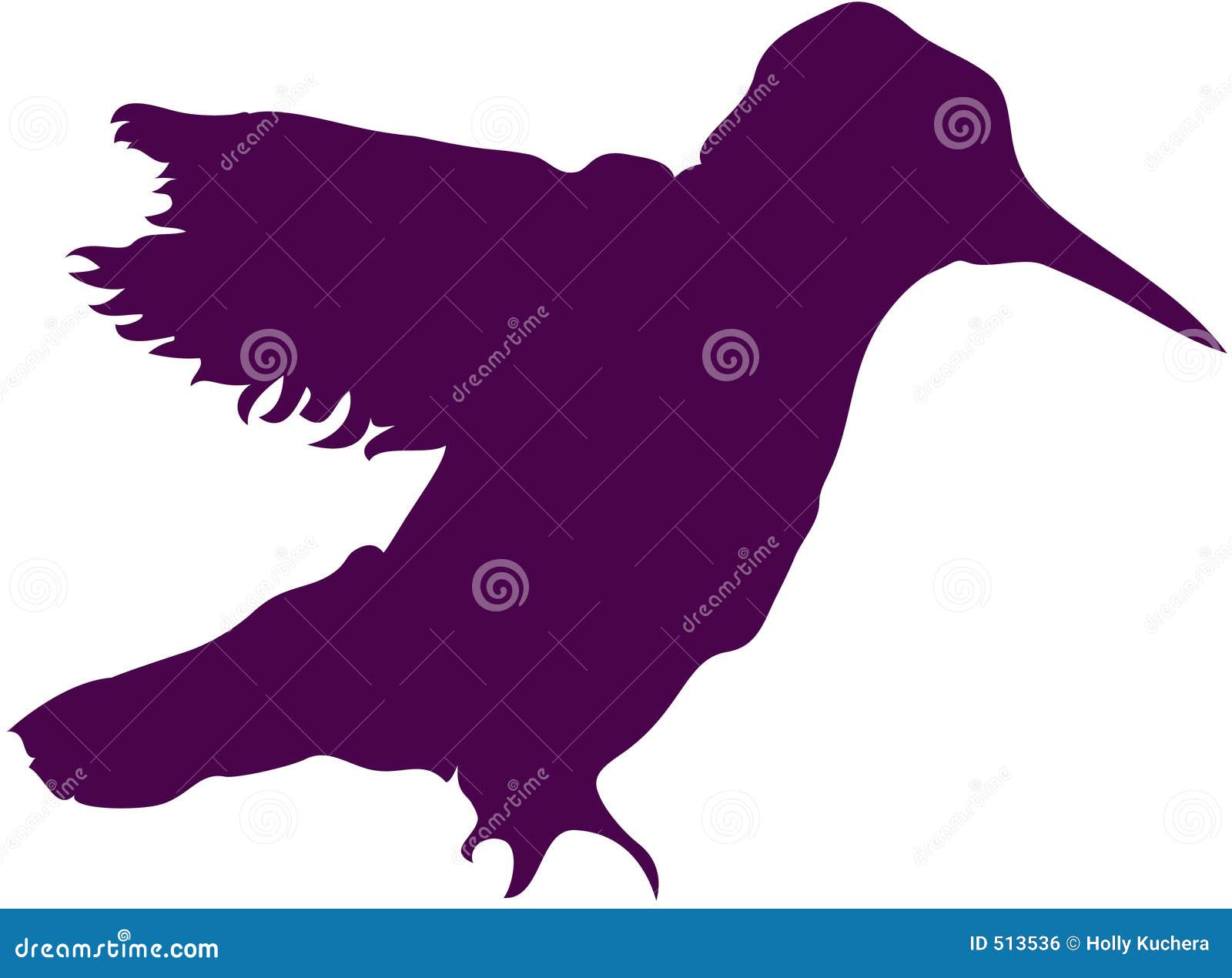 Dark Purple Hummingbird Silhouette Stock Illustration - Illustration of ...
