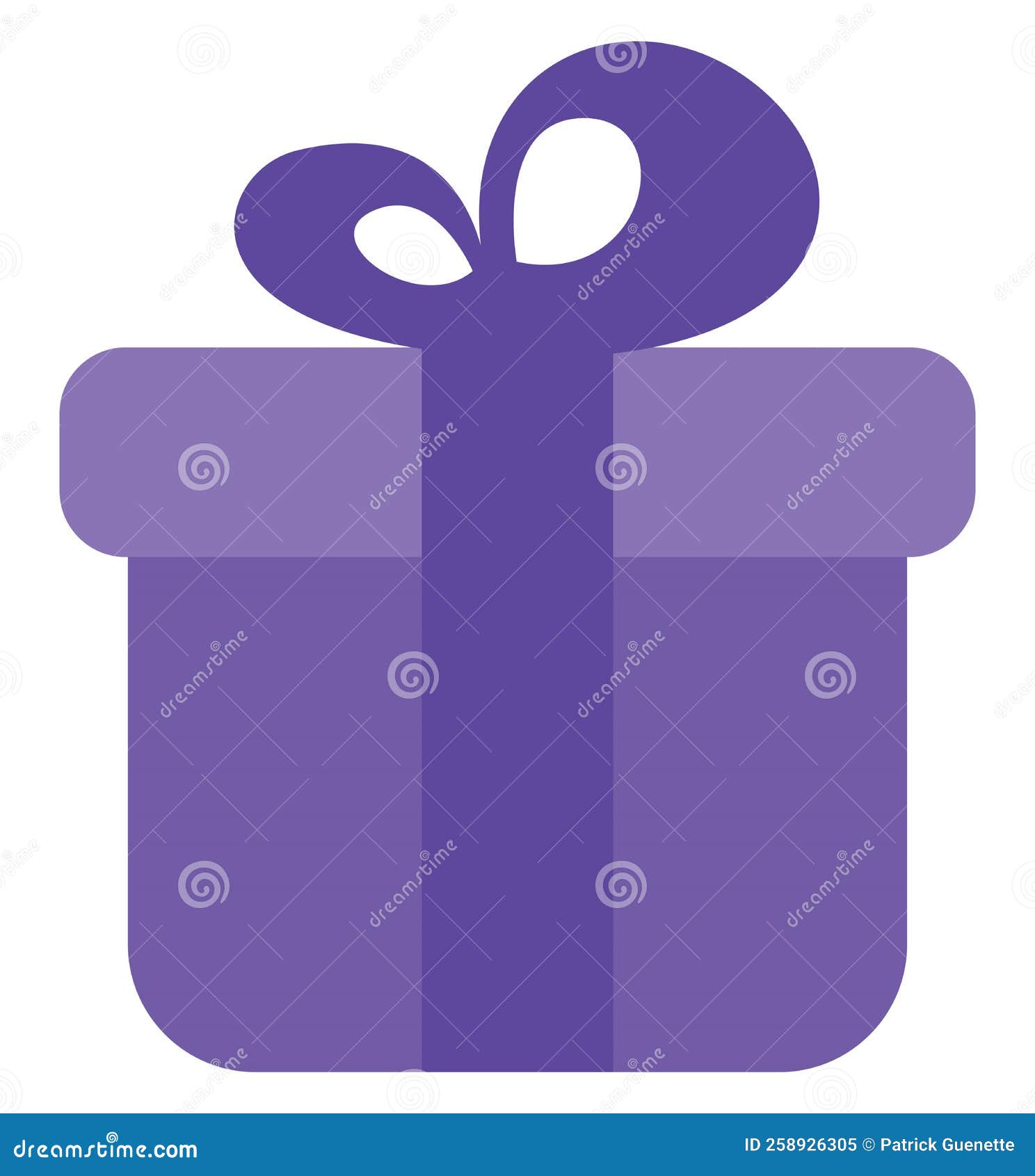 Dark purple present, icon stock vector. Illustration of concept - 258926305