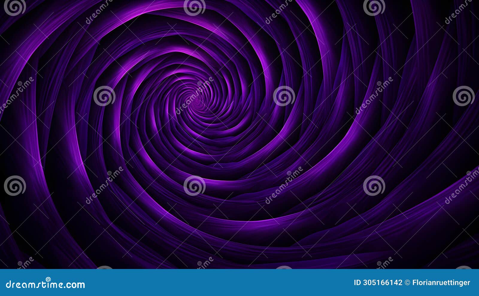 Dark Purple Psychedelic Spiral Pattern. Hypnotic Abstract Background ...
