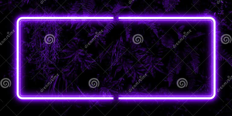 Dark Purple Tree Leaves Background. Dark Purple Neon Light and Glowing ...