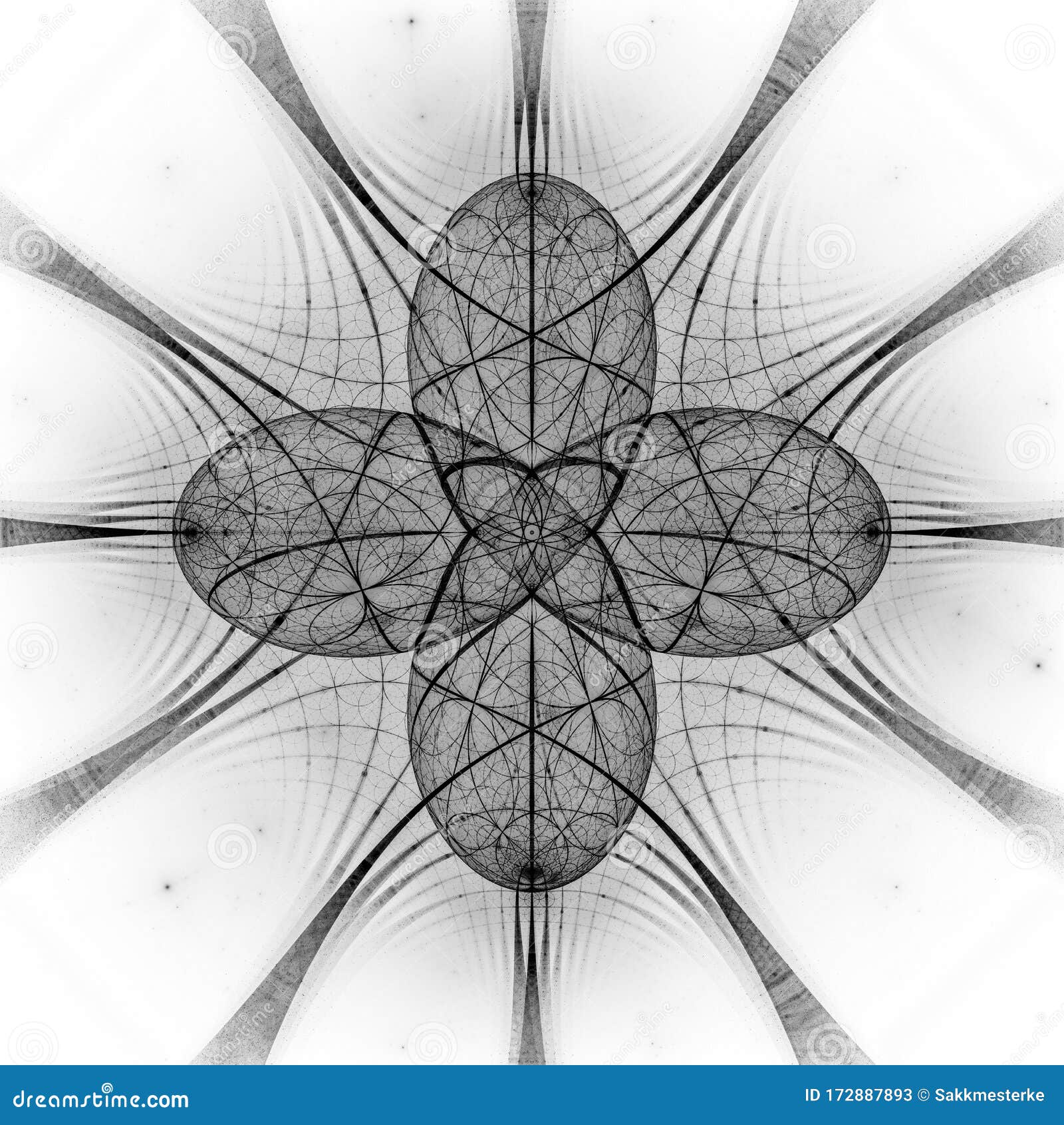 Dark Quantum Harmony Black and White Effect Stock Illustration ...