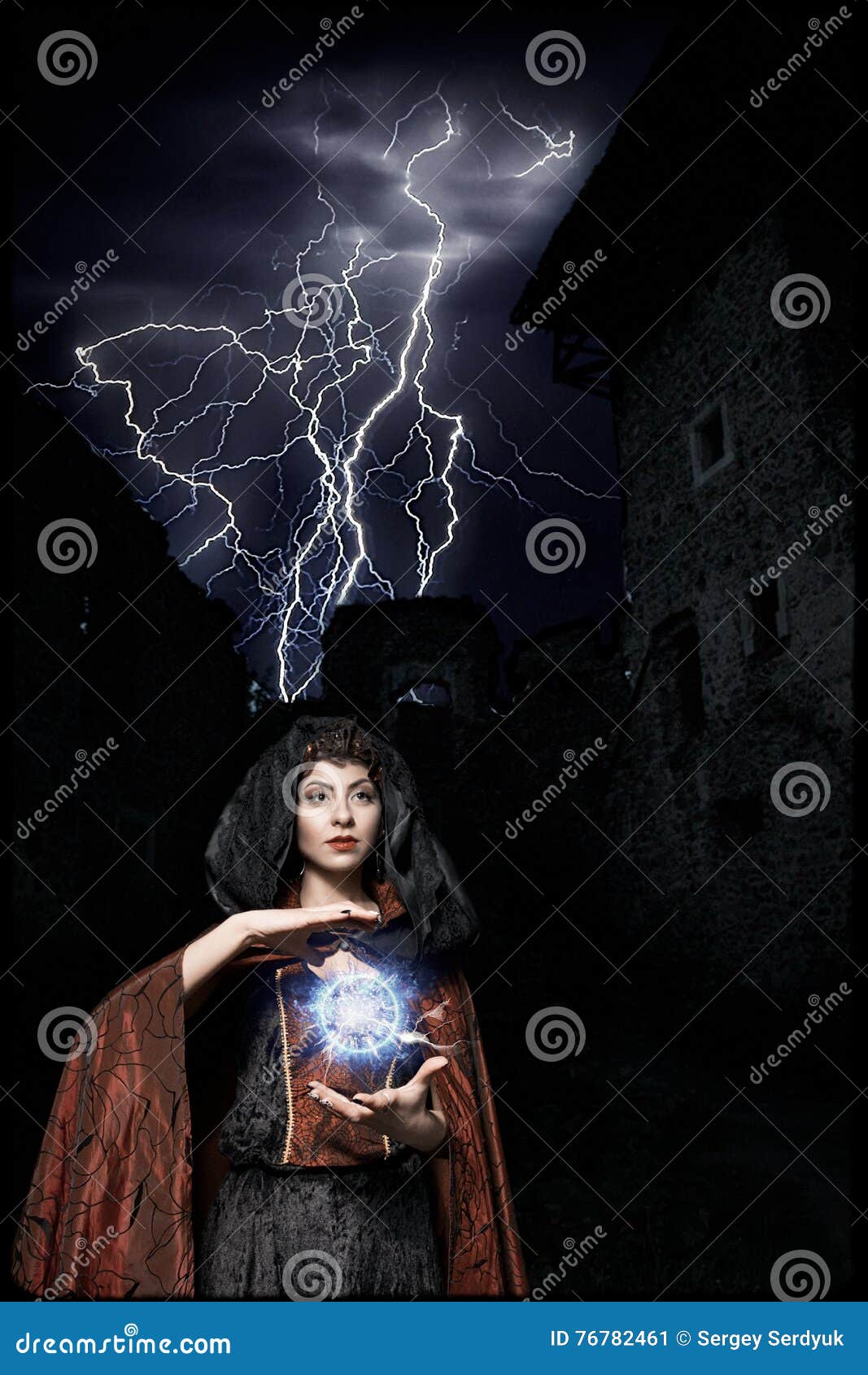 Dark Queen of the Ghost in a Dark Castle Collapsed, Causing Lightning ...