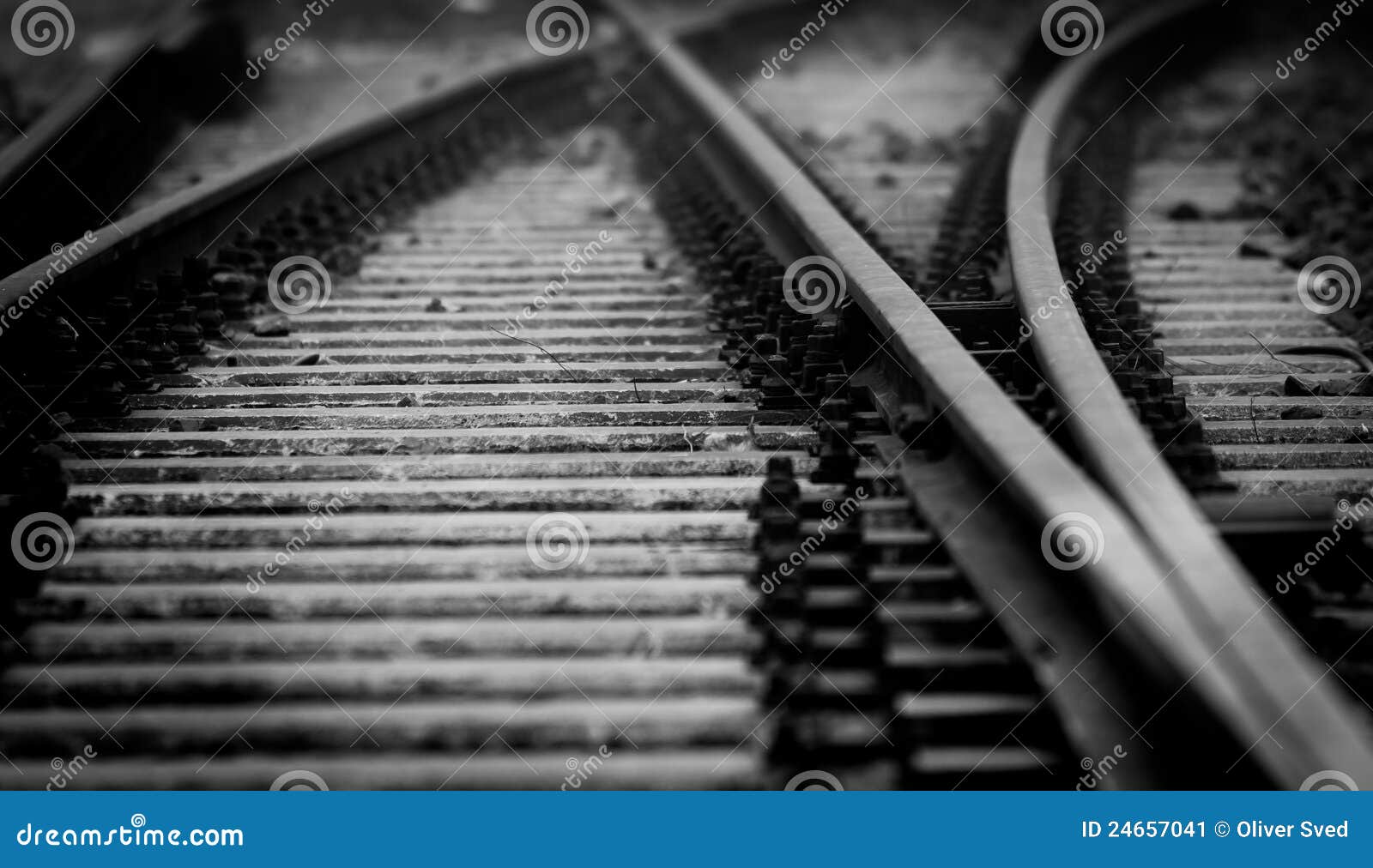 Dark railway closeup stock image. Image of industry, direction - 24657041
