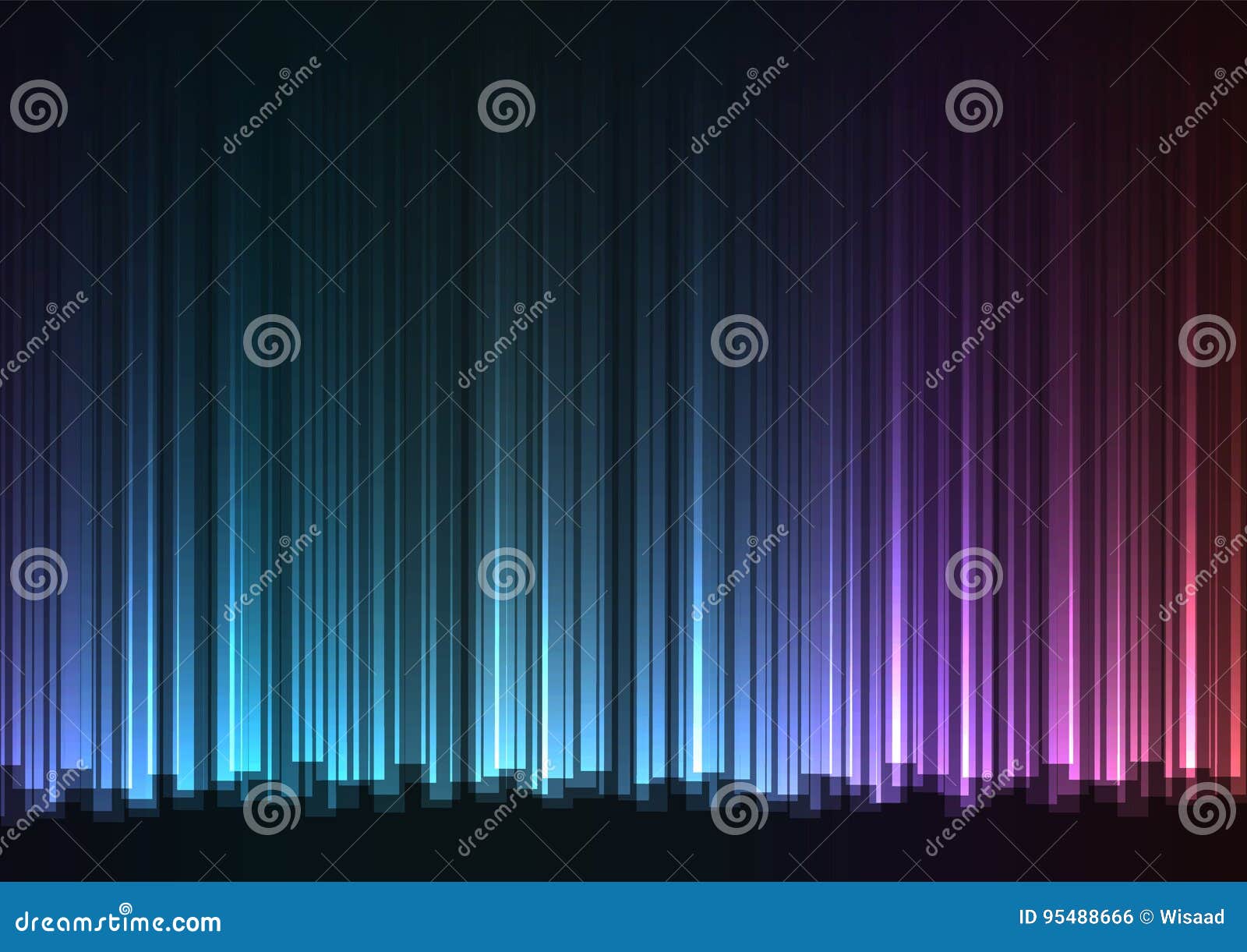 Dark Rainbow Abstract Bar Line Background Stock Vector - Illustration ...
