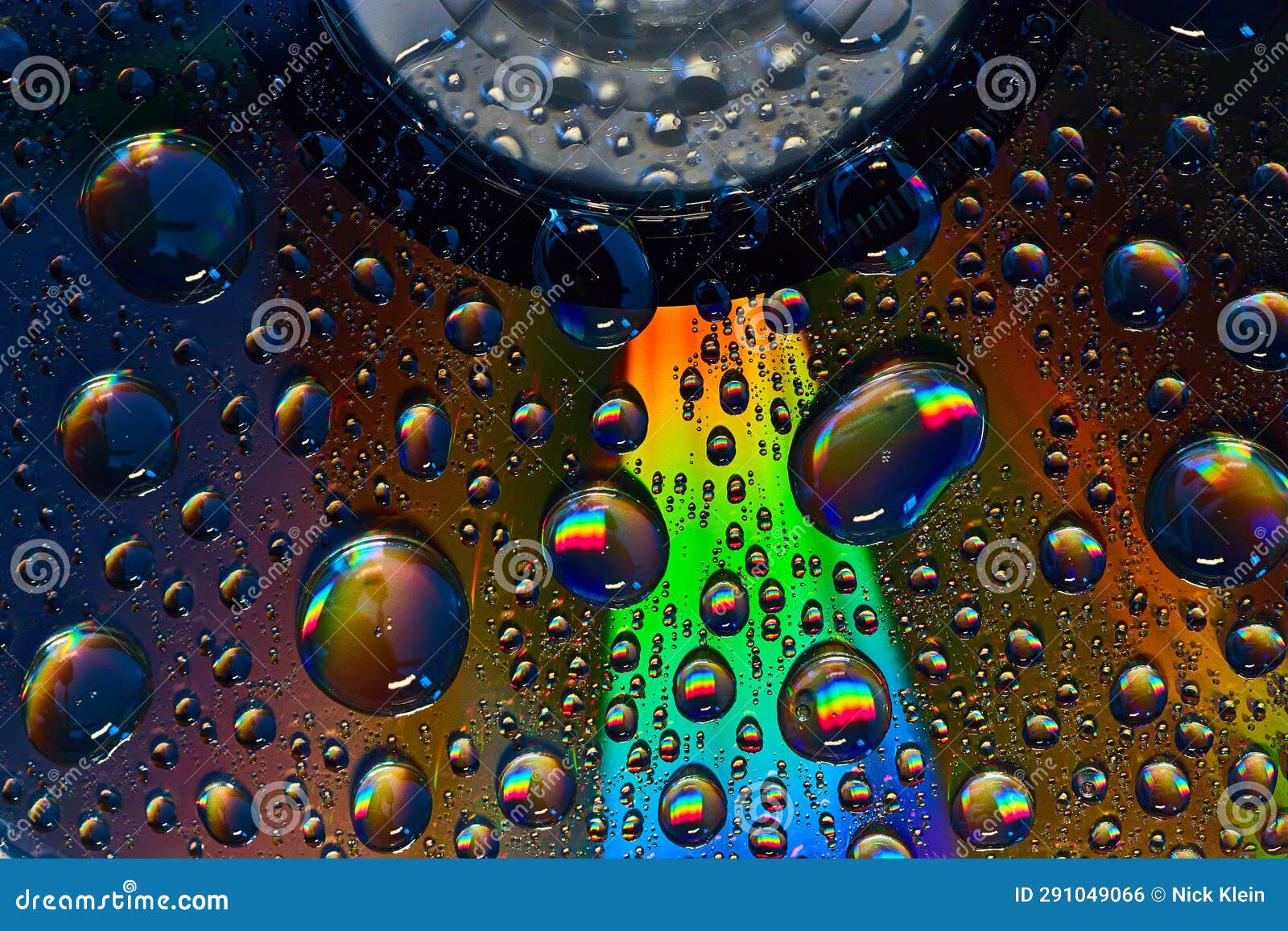 Dark Rainbow Burst Inside Fizzy Bubbles Floating Across Colorful ...