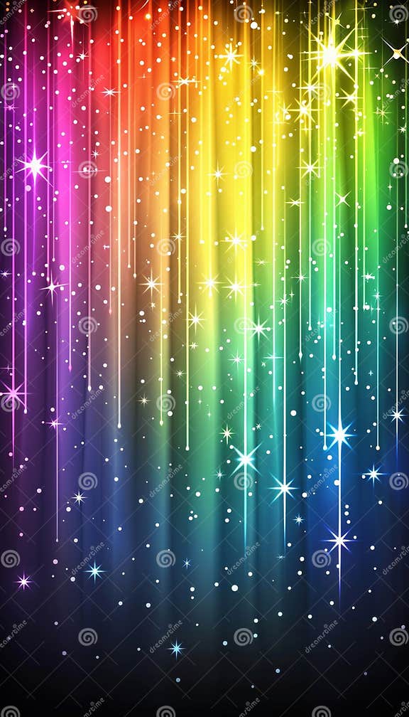 Dark Rainbow Themed 3d Abstract Background Creating a Dynamic and ...