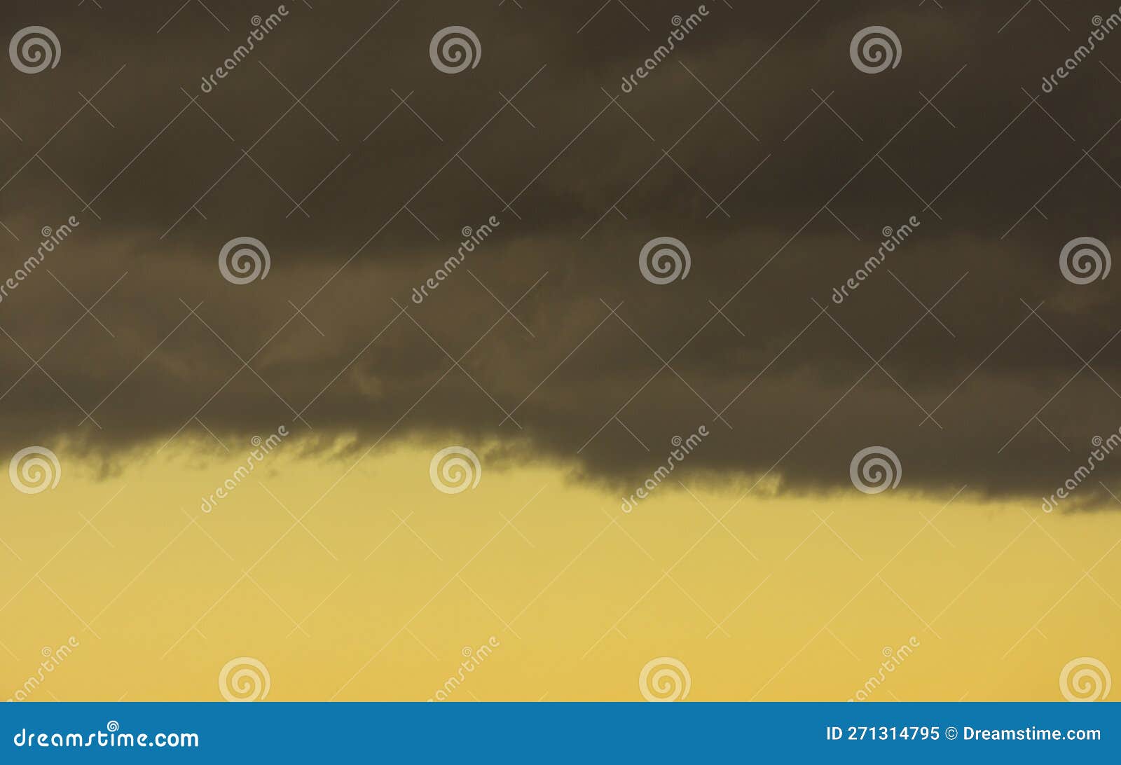 Dark Rainclouds and Yellow Color at the Sky during Storm Stock Image ...