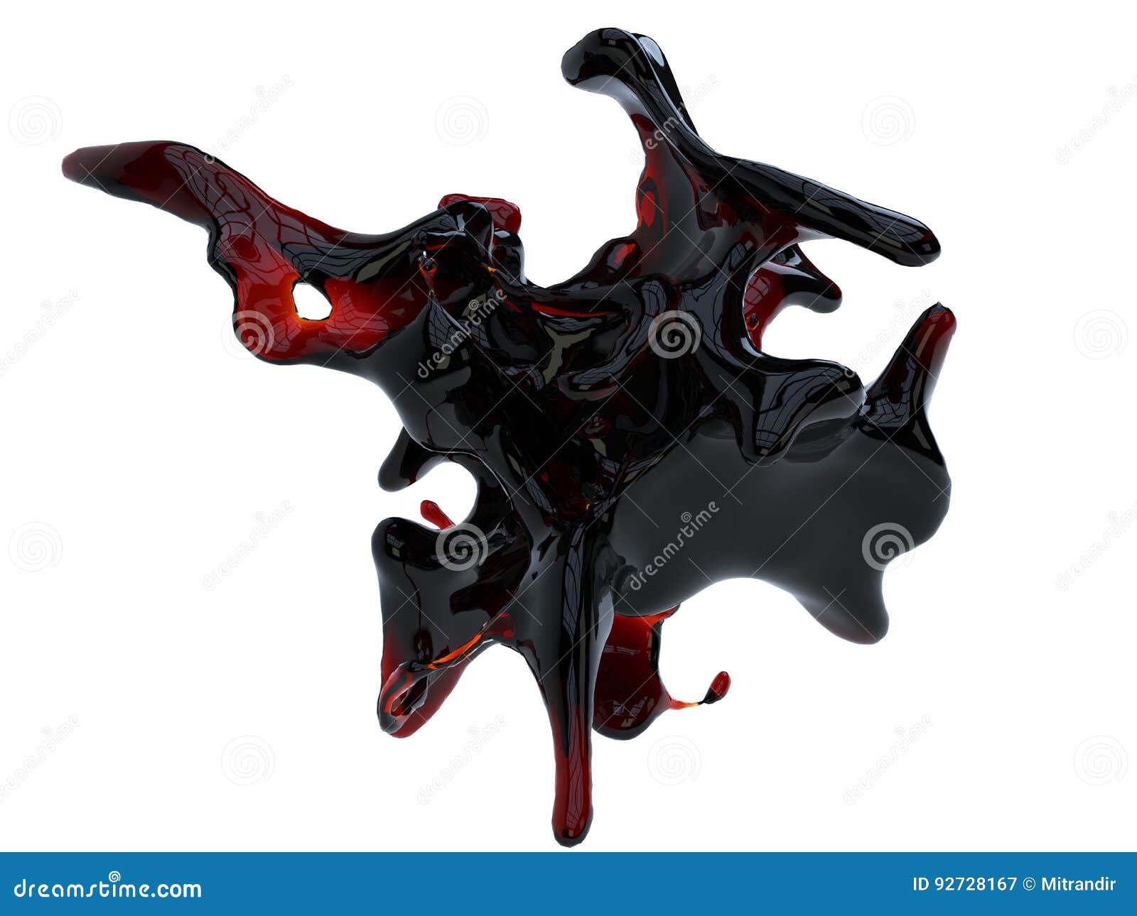 Dark red blood splash blob stock illustration. Illustration of death ...