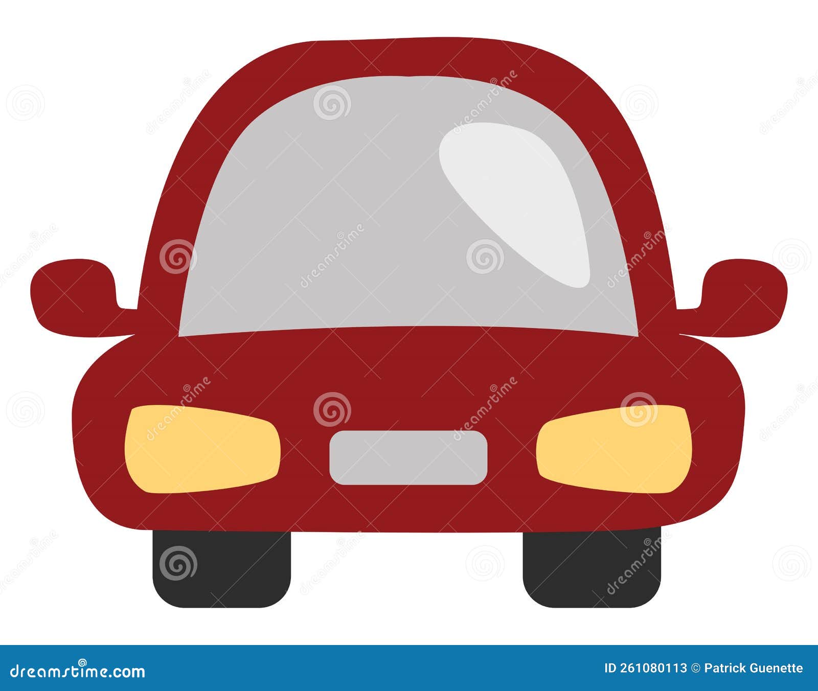 Dark red car, icon stock vector. Illustration of lights - 261080113