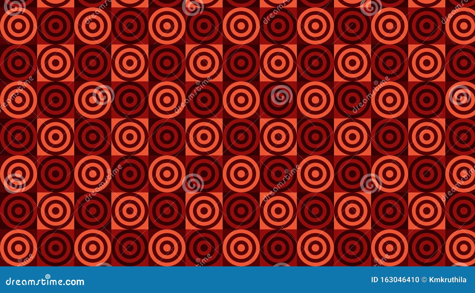Dark Red Concentric Circles Pattern Background Vector Image Stock ...