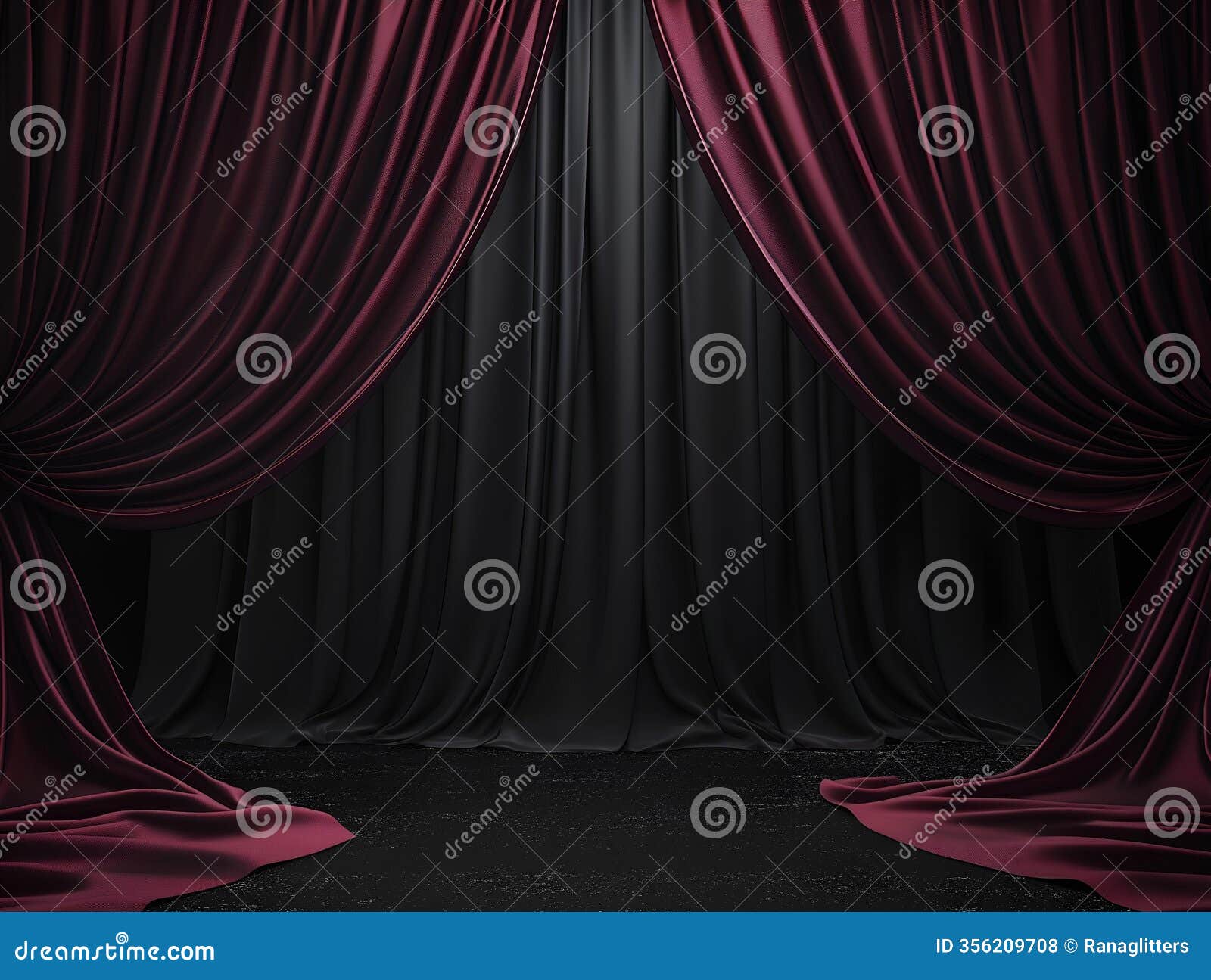 Dark Red Curtain Stage Backdrop Elegant Dramatic Setting Stock ...
