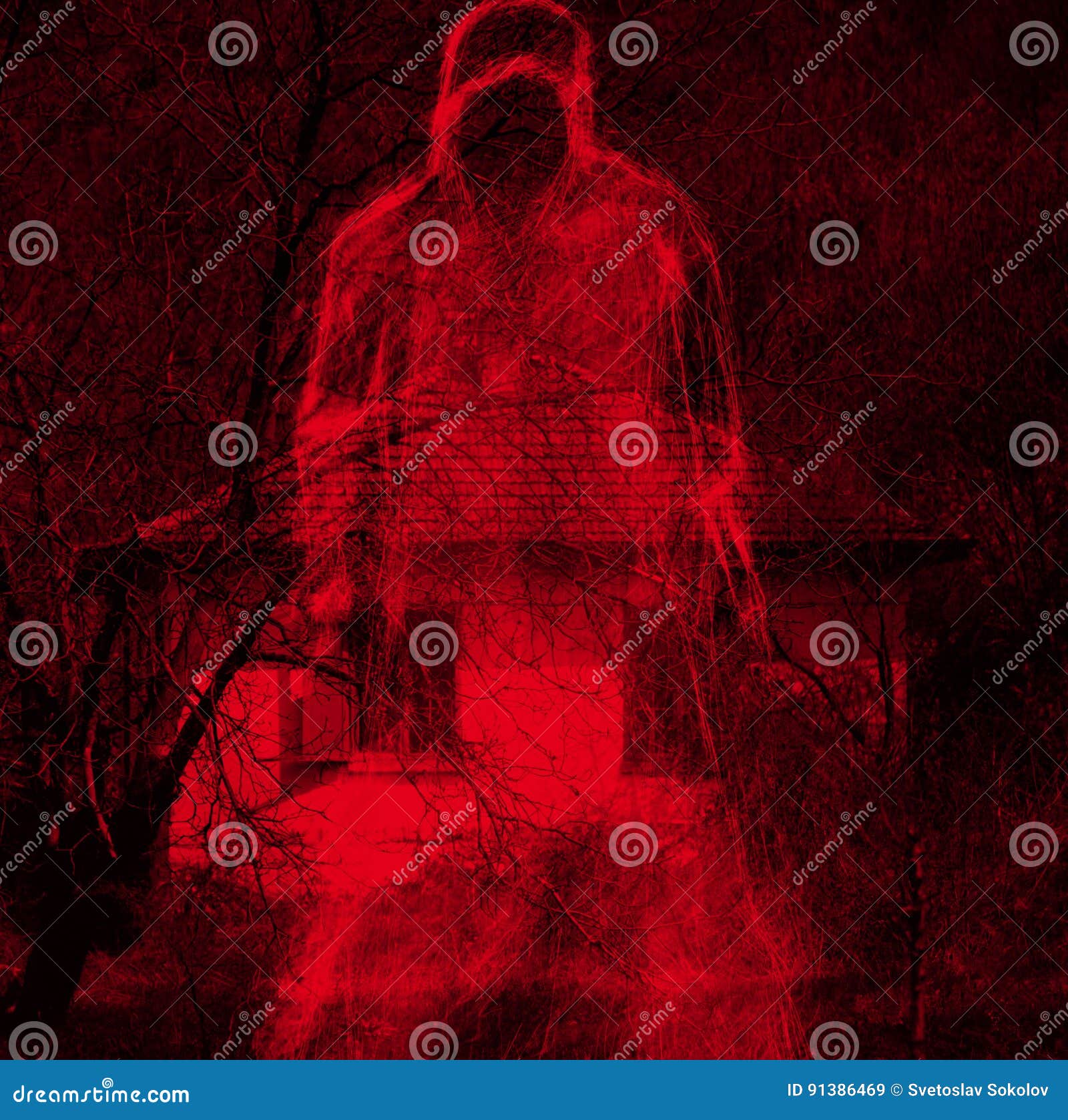 Dark red forest stock image. Image of hand, light, night - 91386469