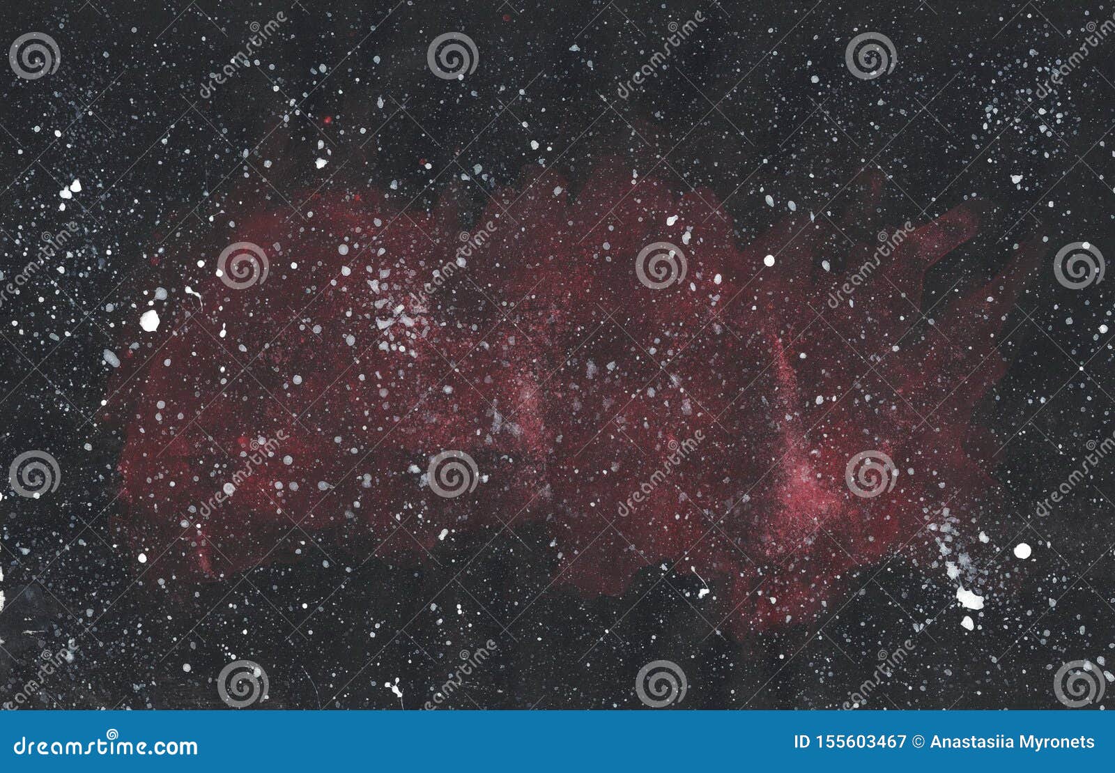 Dark Red Galaxy Watercolor Background Stock Illustration - Illustration ...