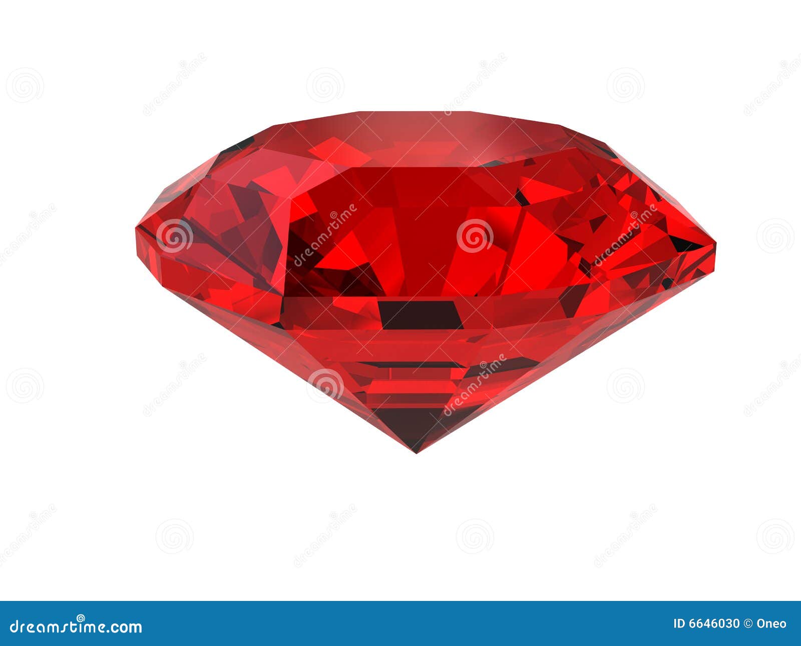 Dark-red Gemstone Isolated on White Stock Illustration - Illustration ...