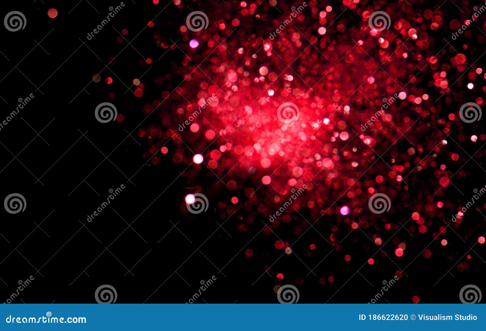 Dark Red Glitter Lights Abstract Black Ice Perspective Structure ...