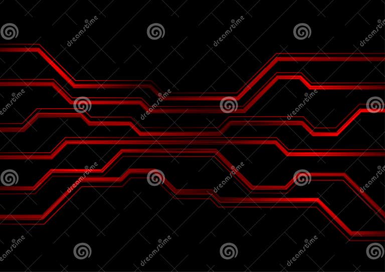 Dark Red Glossy Circuit Board Lines Abstract Tech Background Stock ...