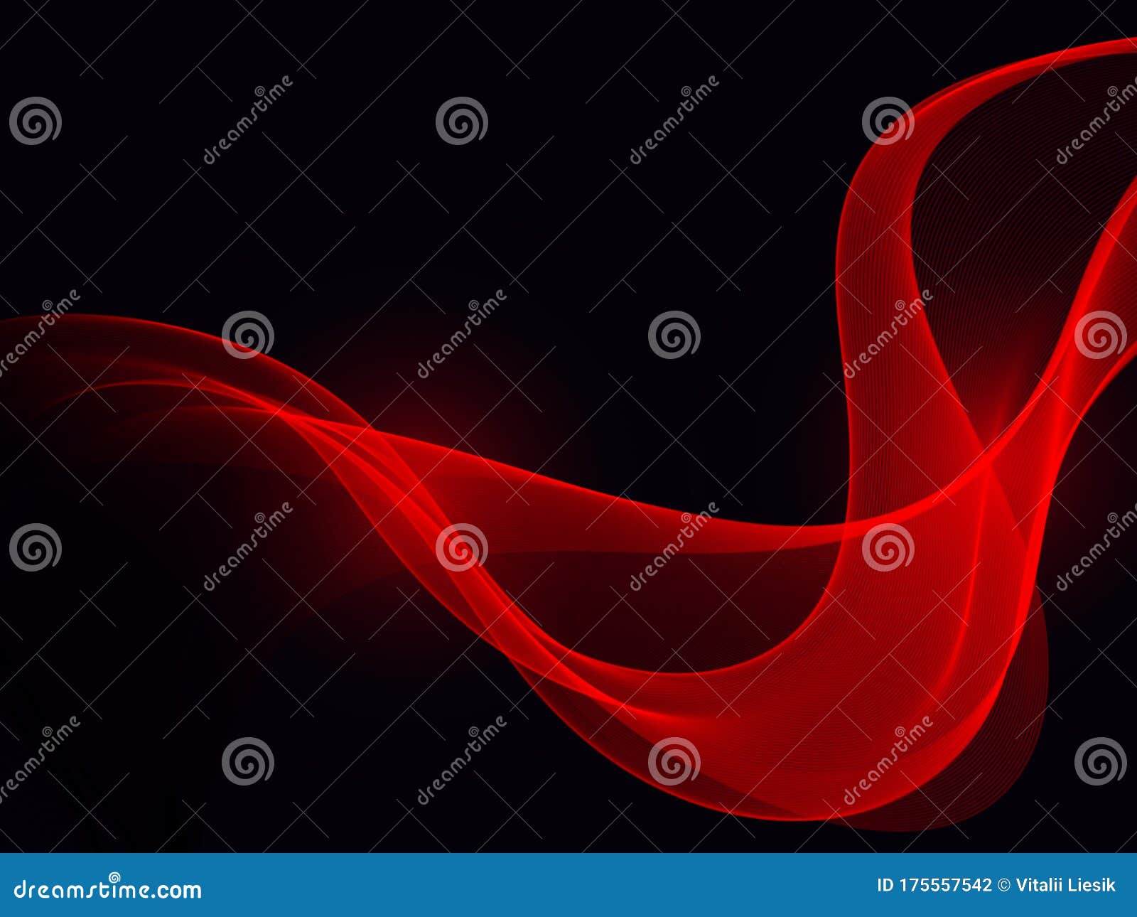 Dark Red Glow Waves Background. Vector Abstract Design Stock Vector ...