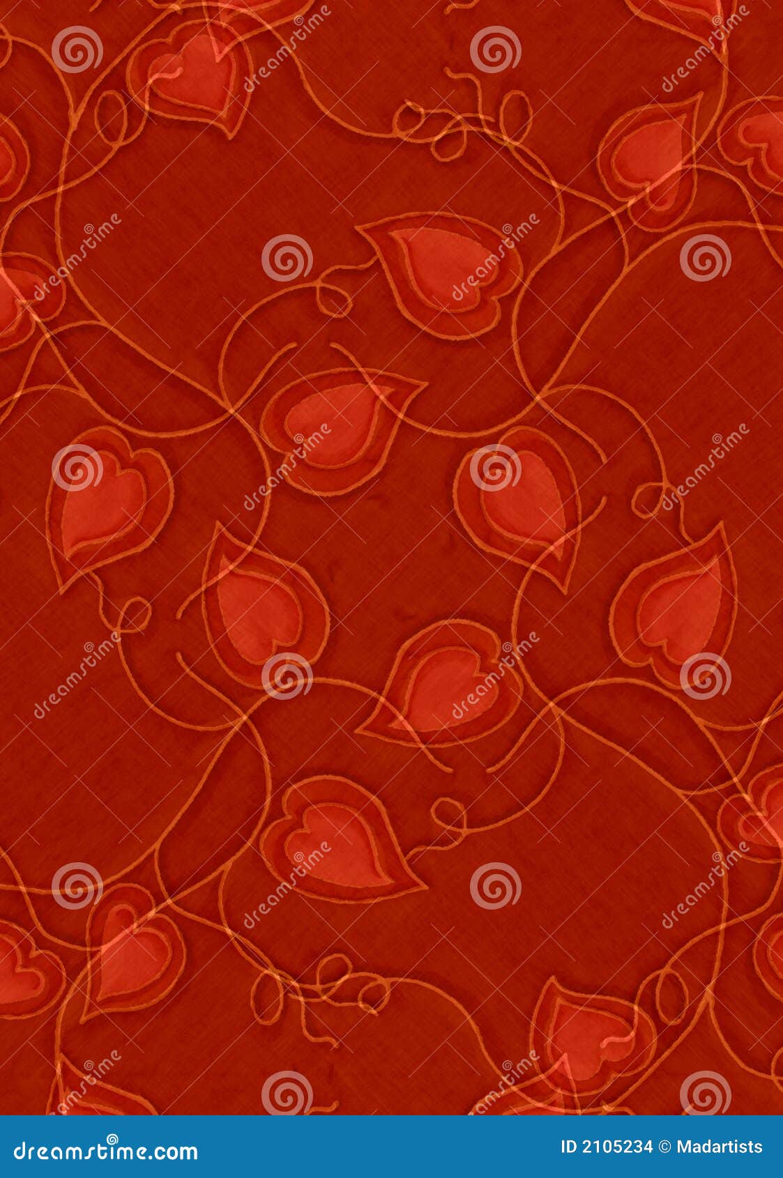 Dark Red Hearts Vine Texture Stock Illustration - Illustration of ...
