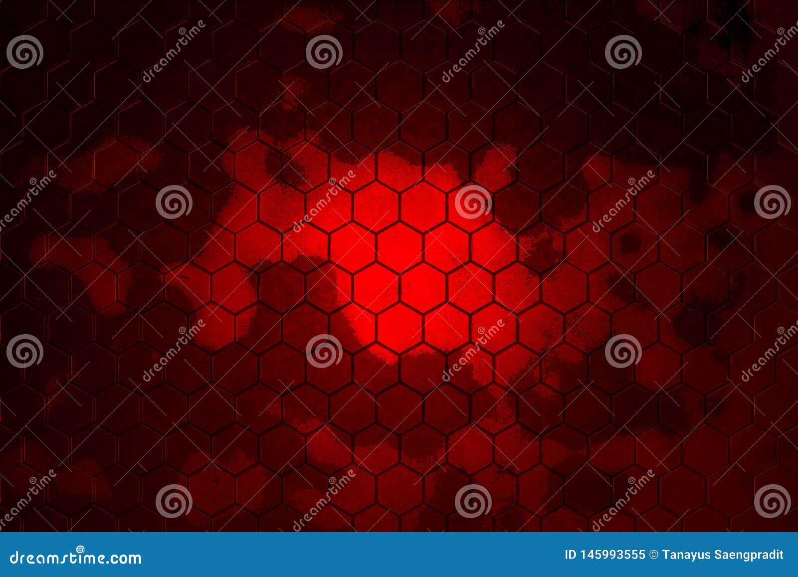 Dark Red Hexagon Background and Real Texture Stock Illustration ...