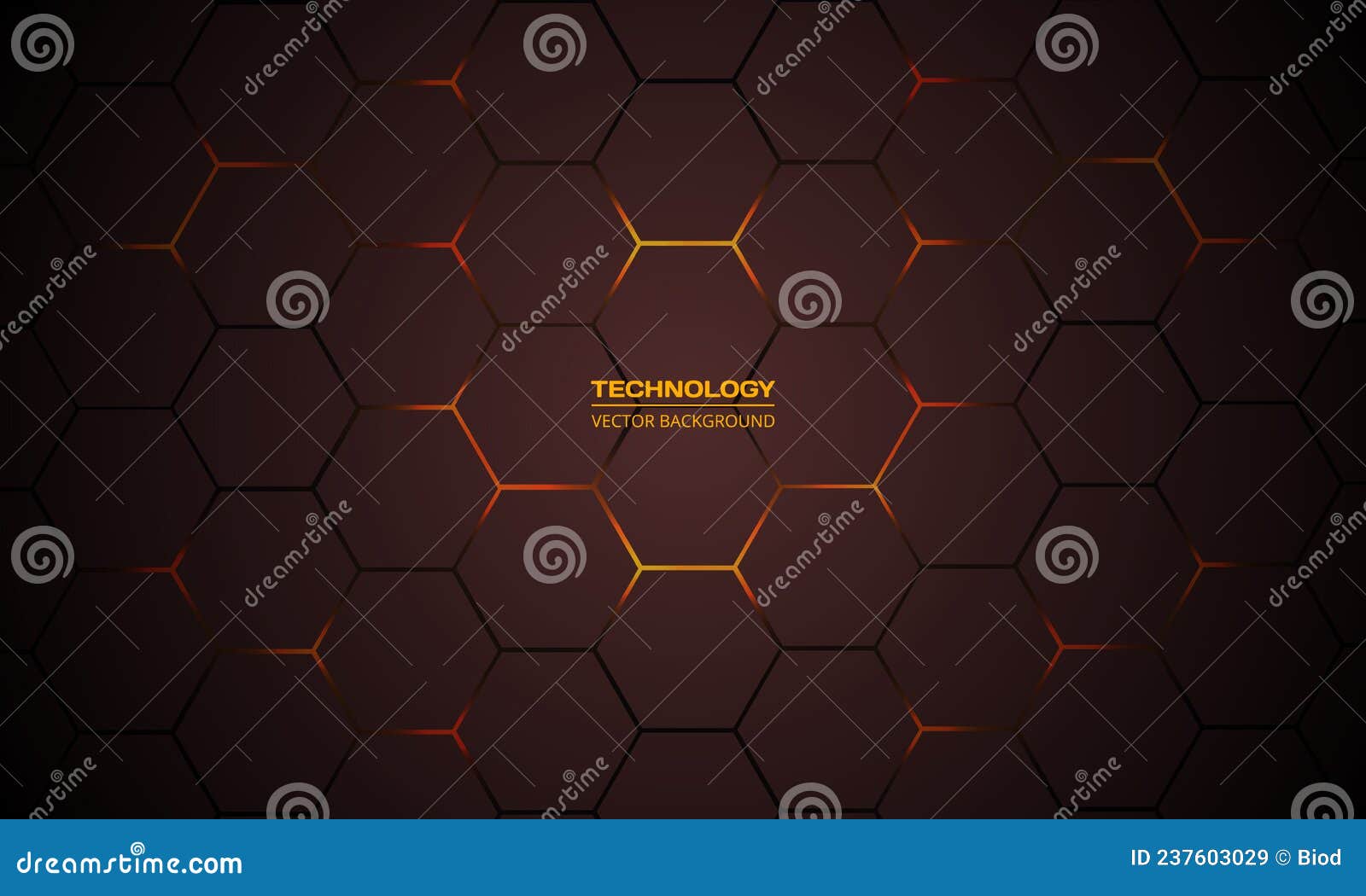 Dark Red Hexagonal Technology Vector Abstract Background. Stock Vector ...