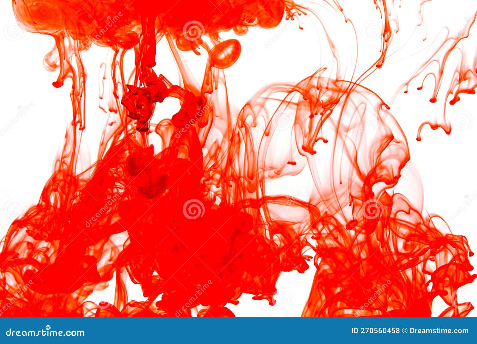 Red Paint Dissolving in Water with White Background Stock Photo - Image ...