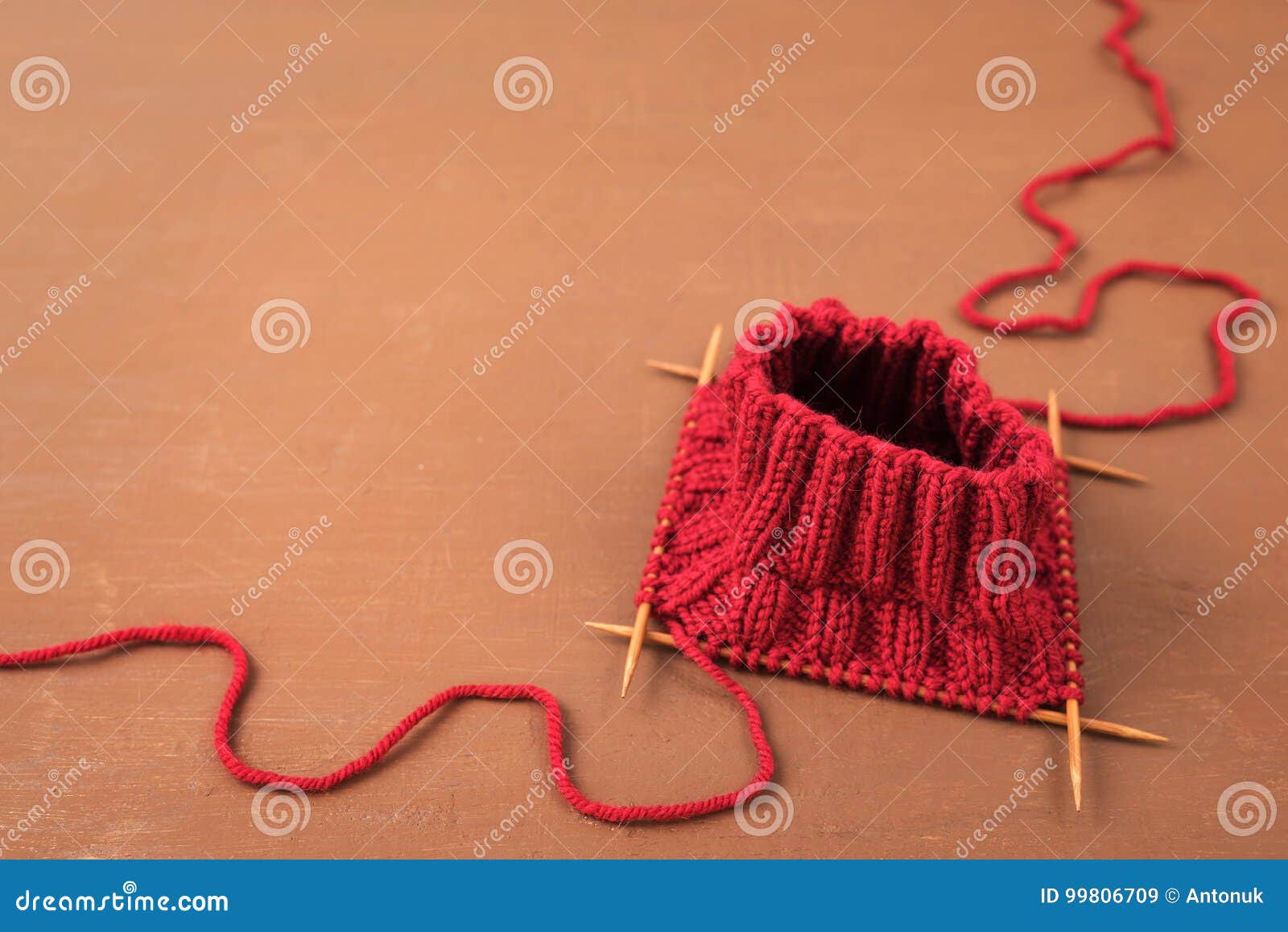 Background with Red Knitting Stock Image - Image of painted, pattern ...