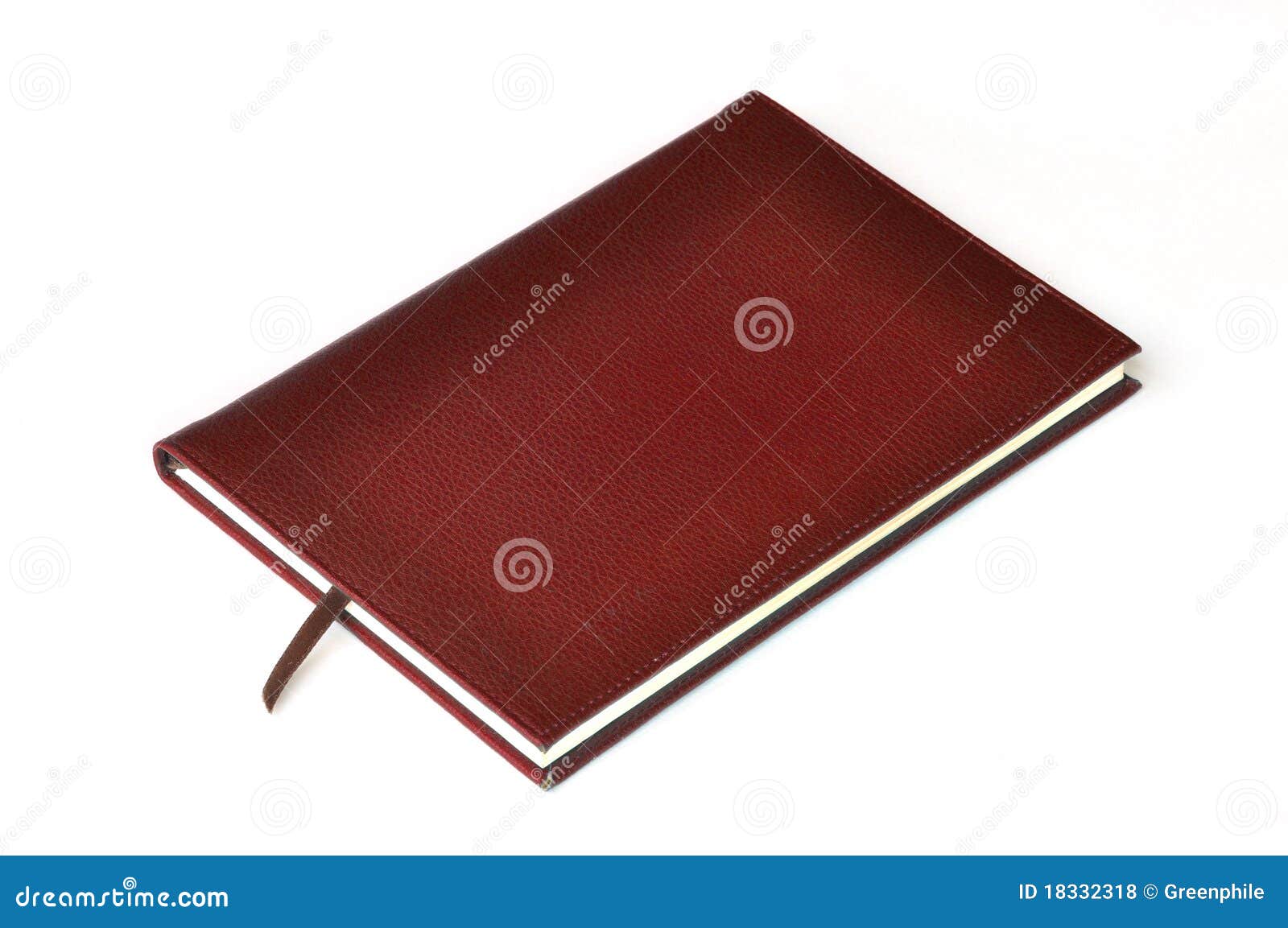Dark red leather notebook stock photo. Image of leather - 18332318