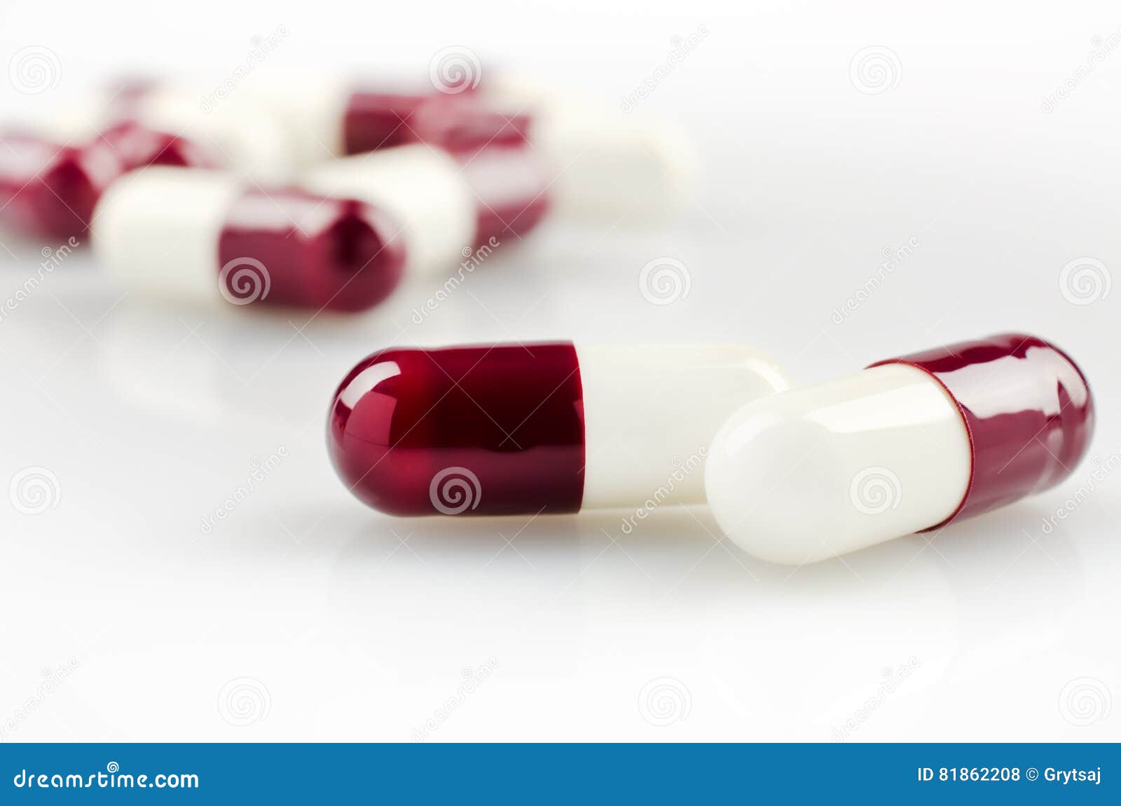Dark Red Medical Capsules stock photo. Image of medication - 81862208