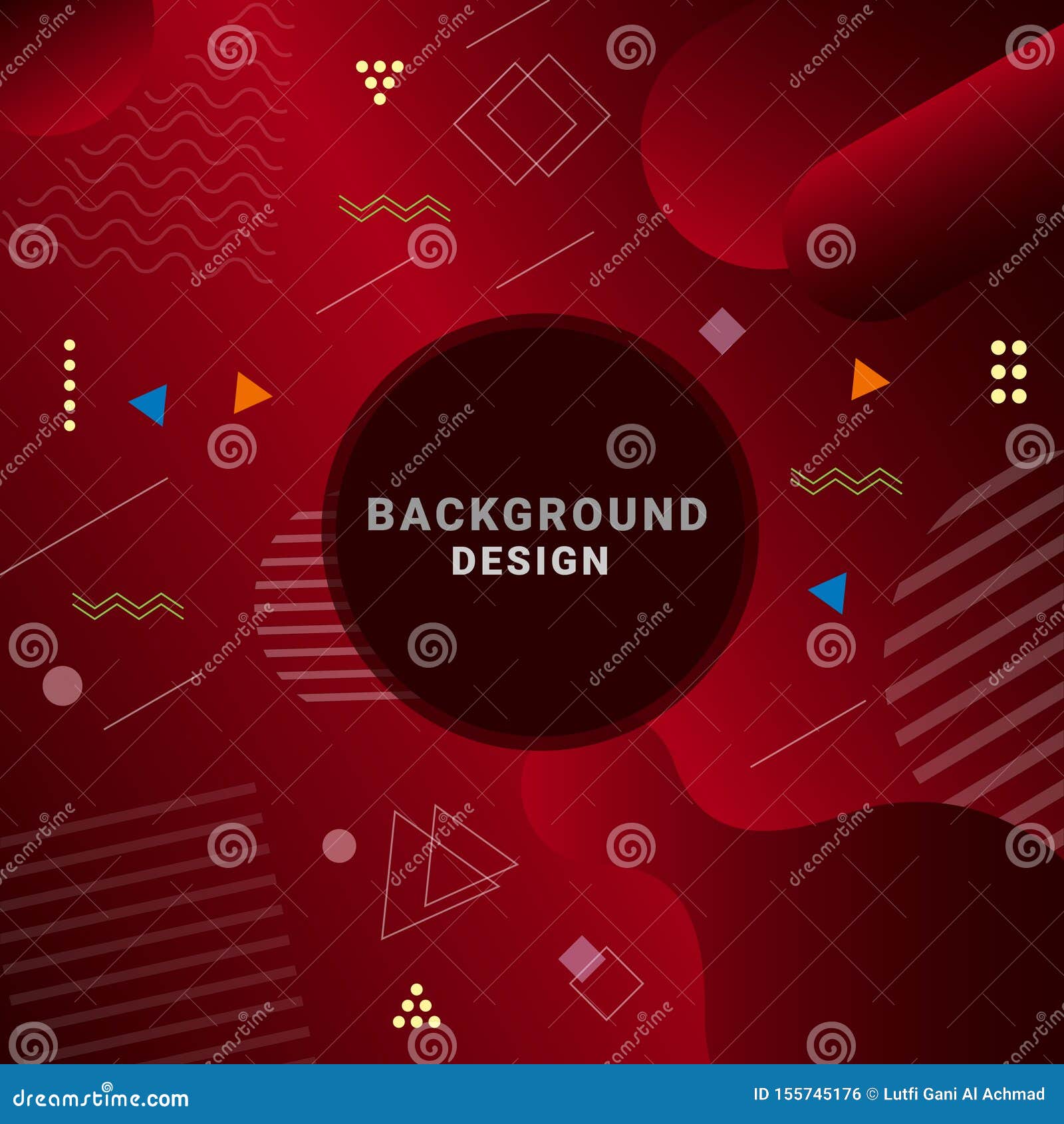 Dark Red Abstract Memphis Background Stock Illustration - Illustration ...