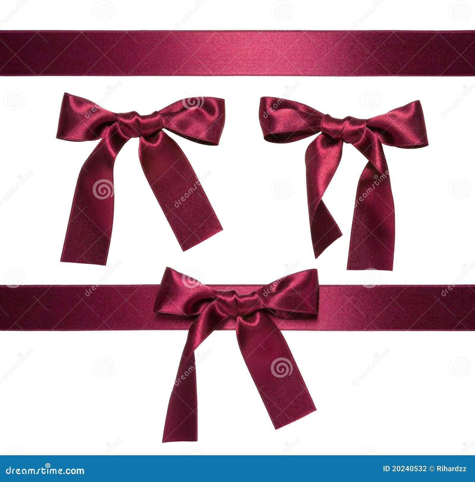 Dark-red multiple ribbon stock photo. Image of isolated - 20240532