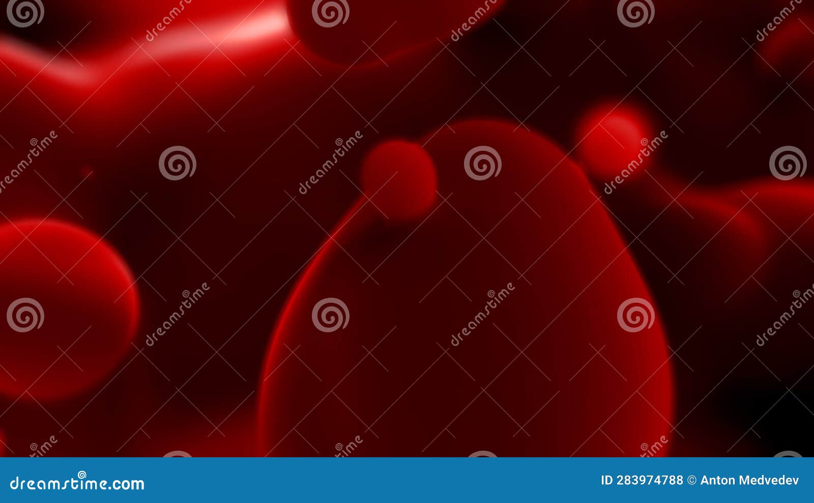 Dark Red Organic Smooth Bland Forms Bokeh Background - Abstract 3D ...