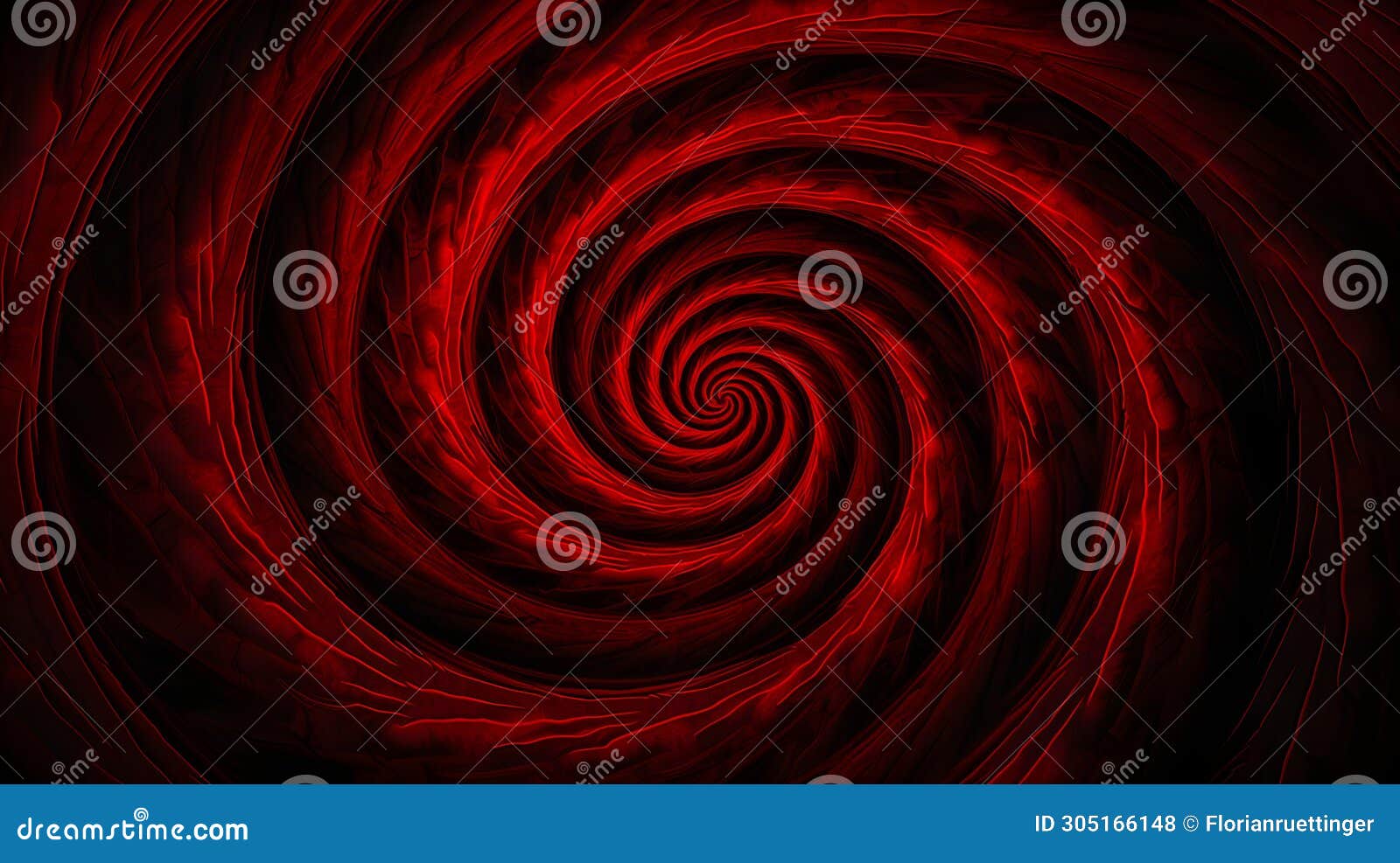 Dark Red Psychedelic Spiral Pattern. Hypnotic Abstract Background Stock ...