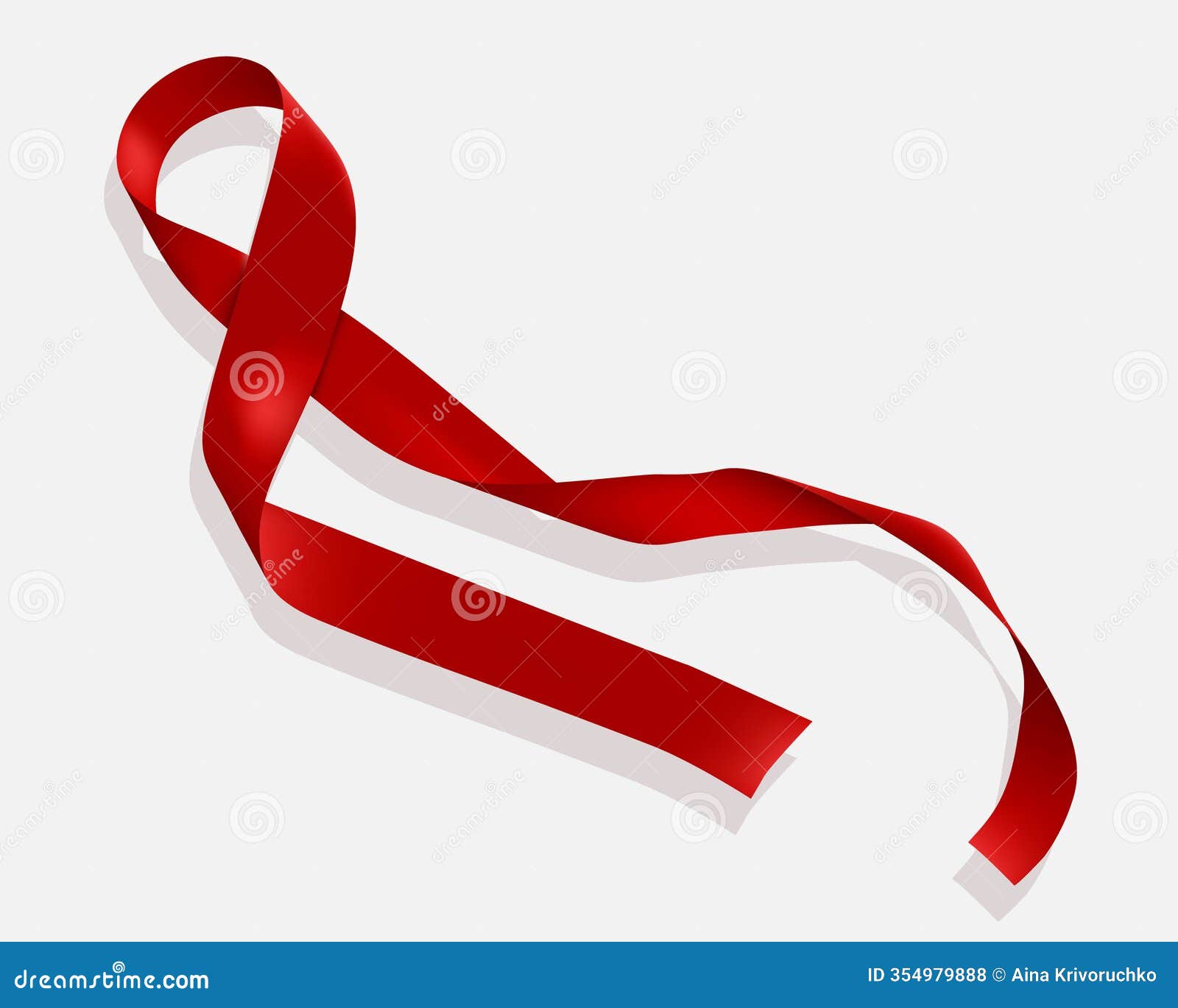 Dark Red Ribbon As a Sign Problem of Amyloidosis Stock Illustration ...