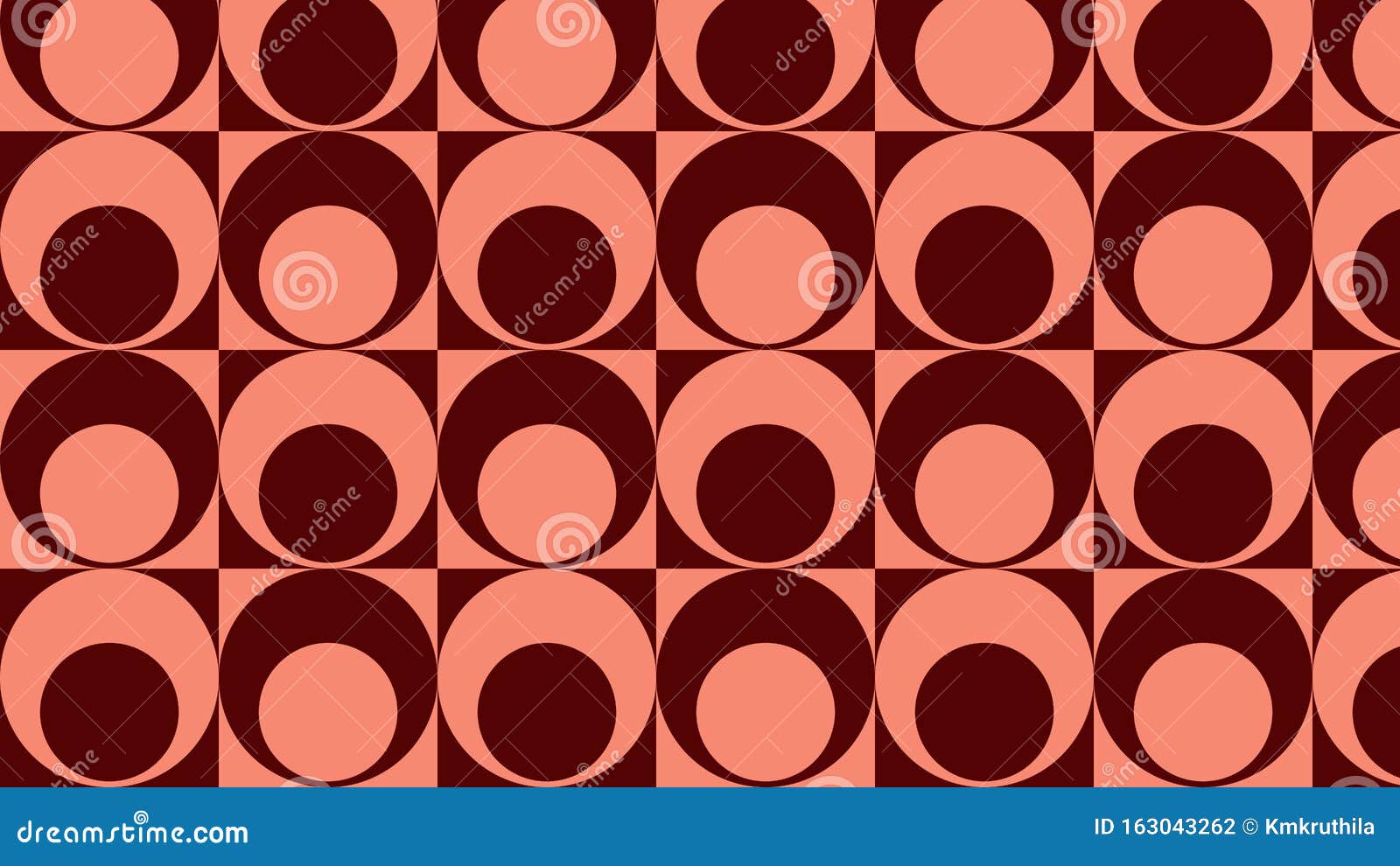 Dark Red Seamless Circle Pattern Background Vector Illustration Stock Vector - Illustration of ...