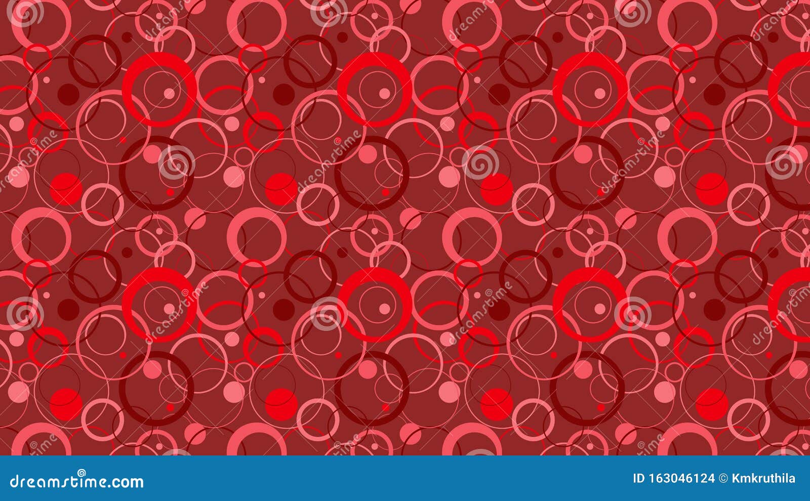 Dark Red Seamless Overlapping Circles Pattern Background Vector Graphic Stock Vector ...