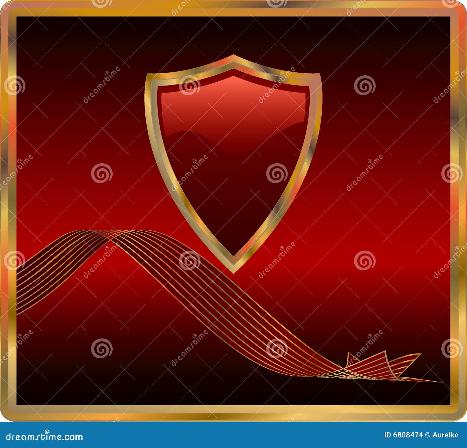 Dark red shield stock vector. Illustration of pennant - 6808474