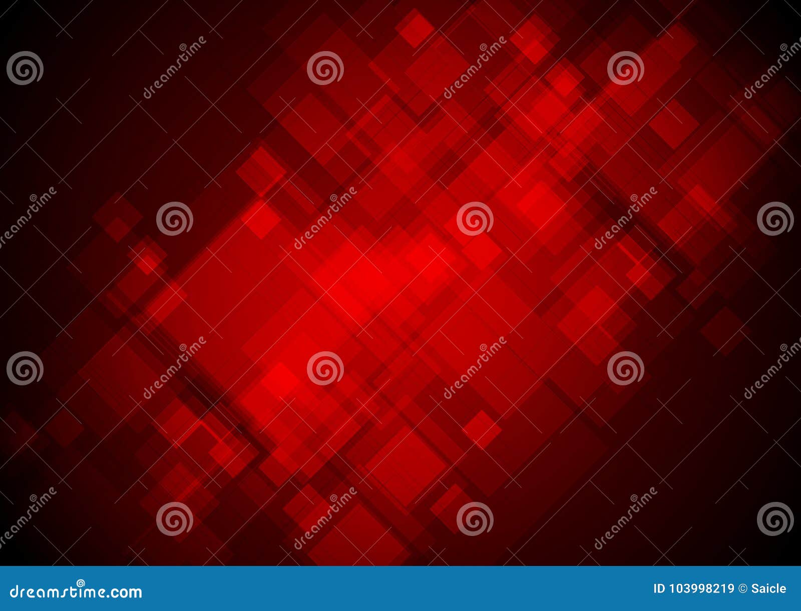Dark Red Tech Geometric Squares Abstract Background Stock Vector ...