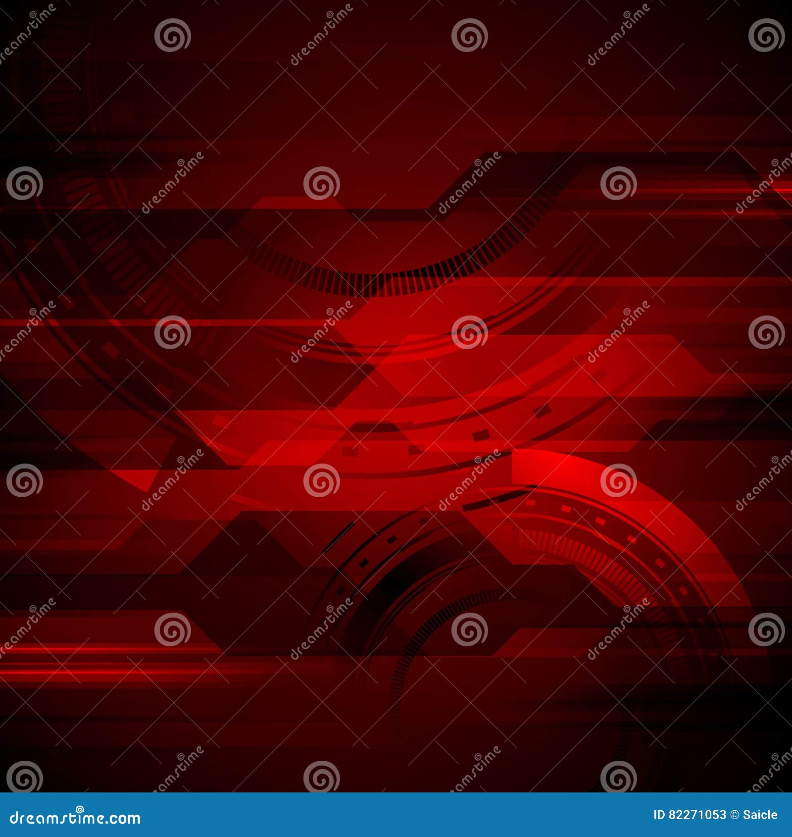 Dark Red Technology Geometric Background Stock Vector - Illustration of ...