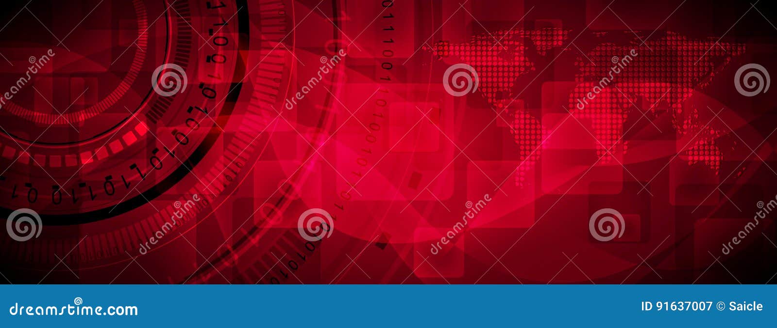 Dark Red Technology Vector Banner Design Stock Vector - Illustration of ...