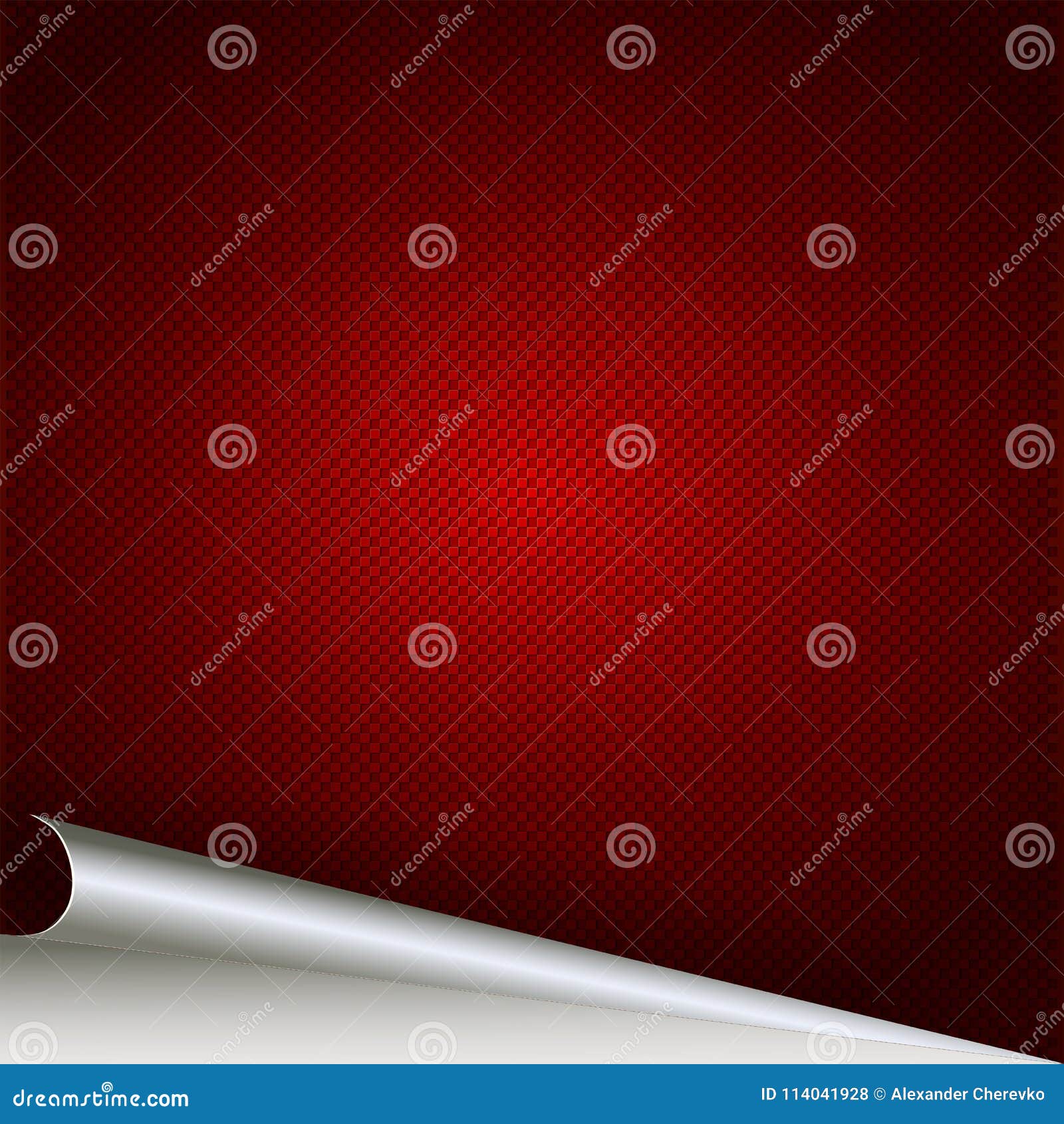 Dark Red Design with a Wrapped Page. Stock Vector - Illustration of ...