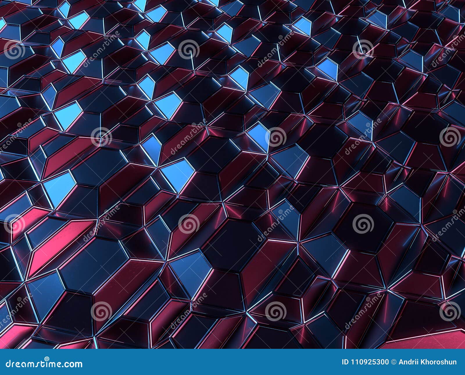 Dark Reflective Metallic Abstract Surface Pattern. 3d Rendering Stock ...