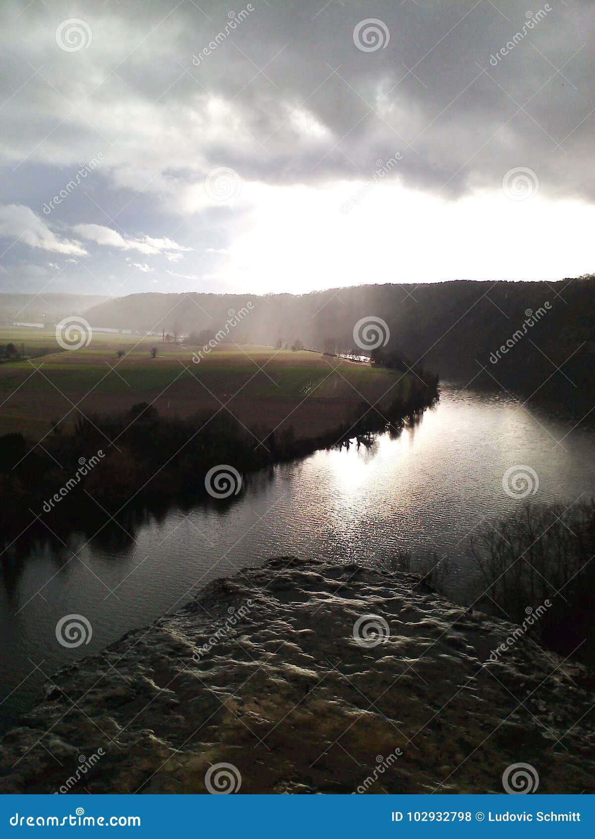 Dark river stock photo. Image of water, river, rock - 102932798