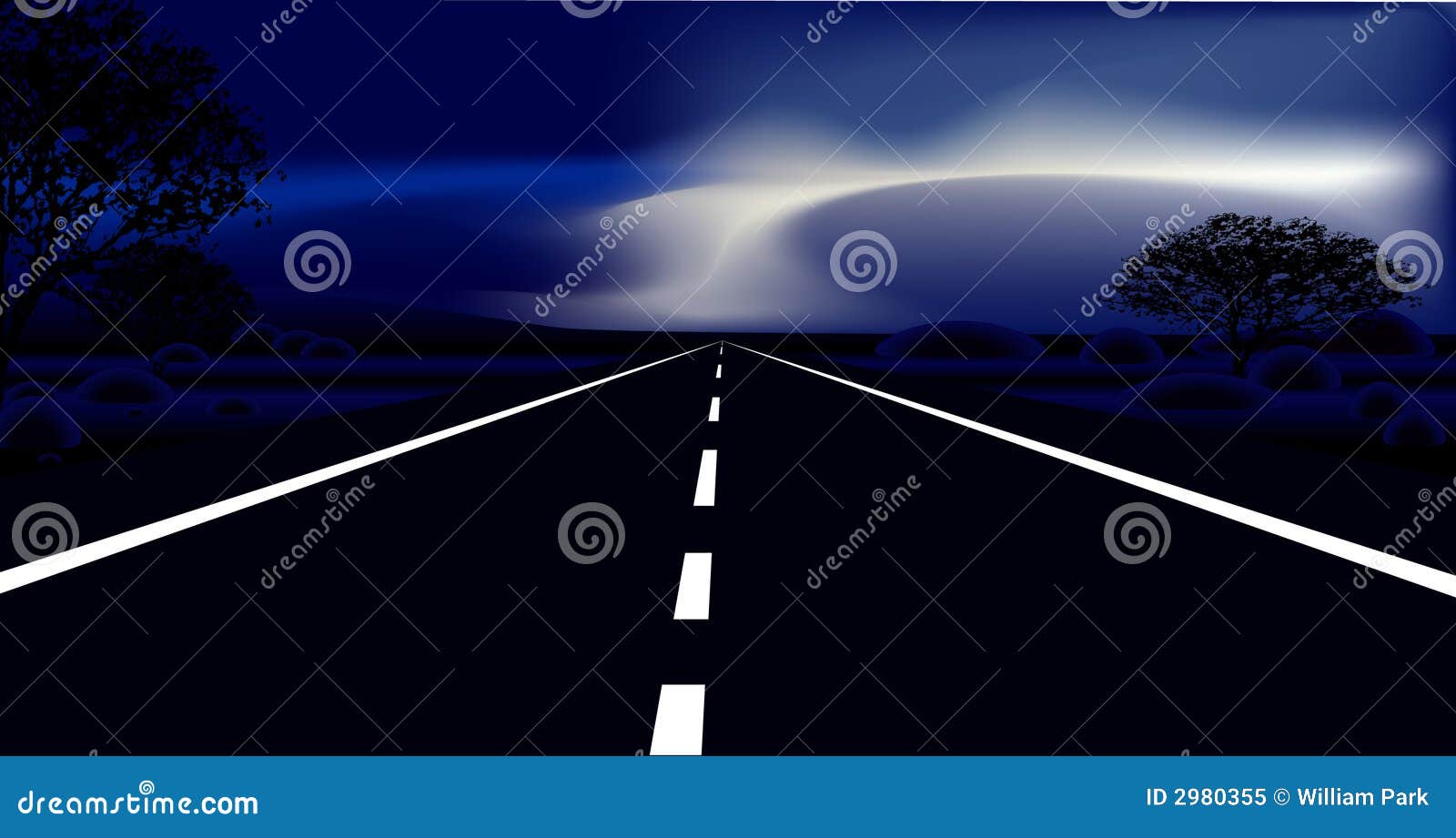 Dark Road stock vector. Illustration of dark, illustrator - 2980355