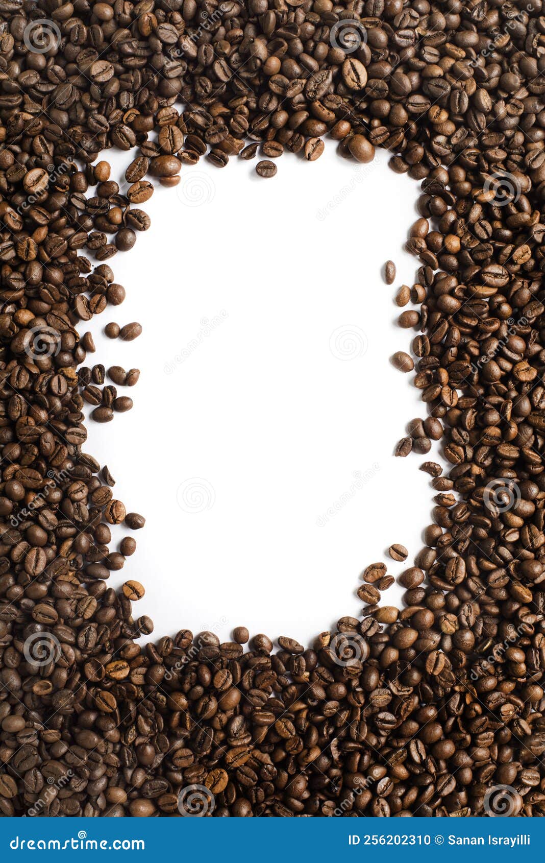 Dark Roasted Coffee Bean Frame with Copy Space Stock Photo - Image of ...