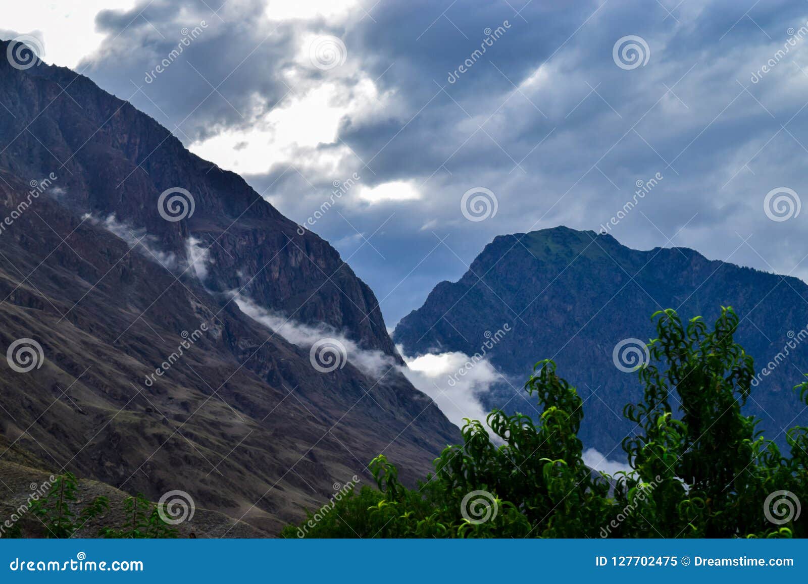 Dark Rocky Mountains in Gilgit Pakistan Stock Image - Image of ...