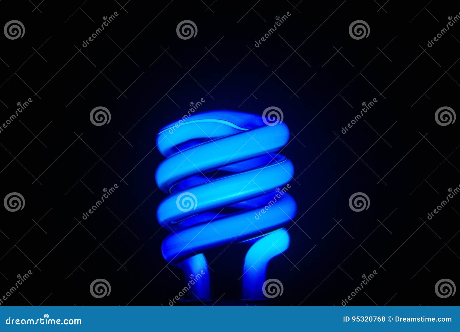 Dark Room & Blue Neon Light Stock Photo - Image of colors, room: 95320768