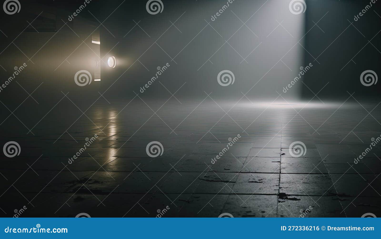A Dark Room with a Light Shining in the Middle of it Stock Illustration ...